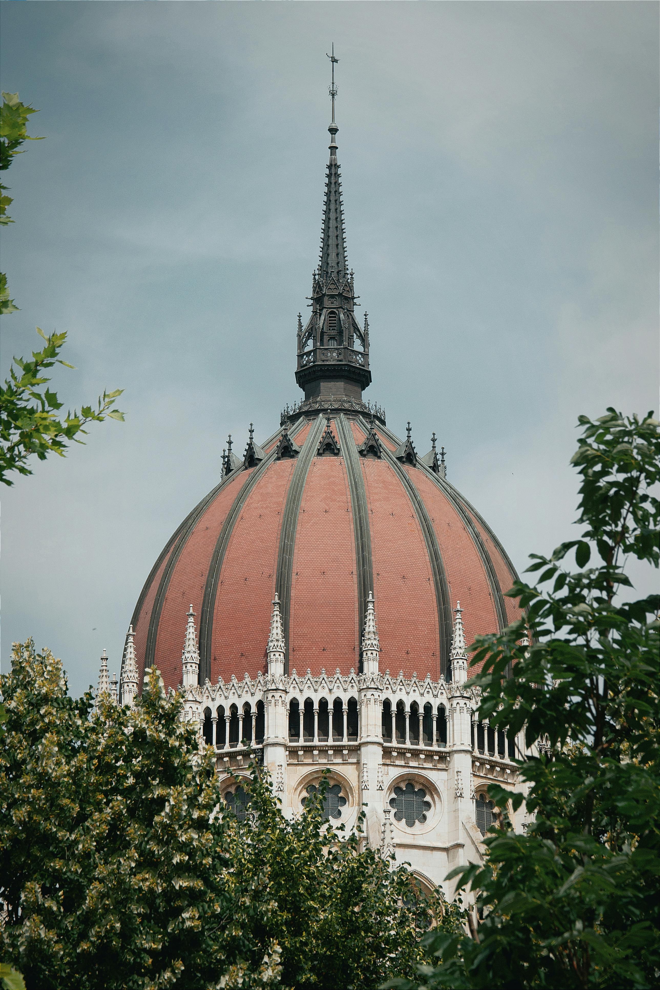 The Dome of the Hungarian Parliament Building in Budapest, Hungary ...