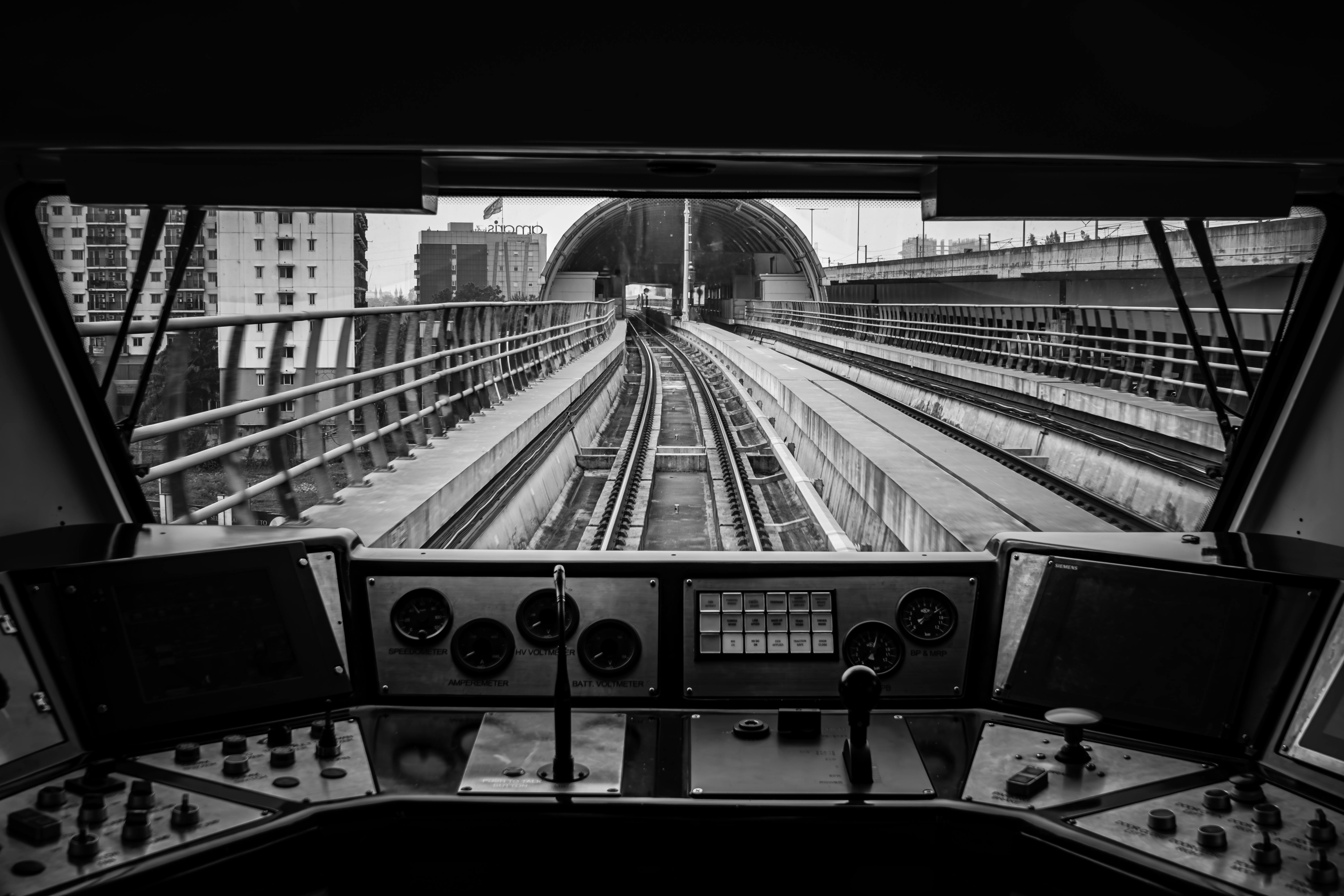 Inside of electric train work station · Free Stock Photo