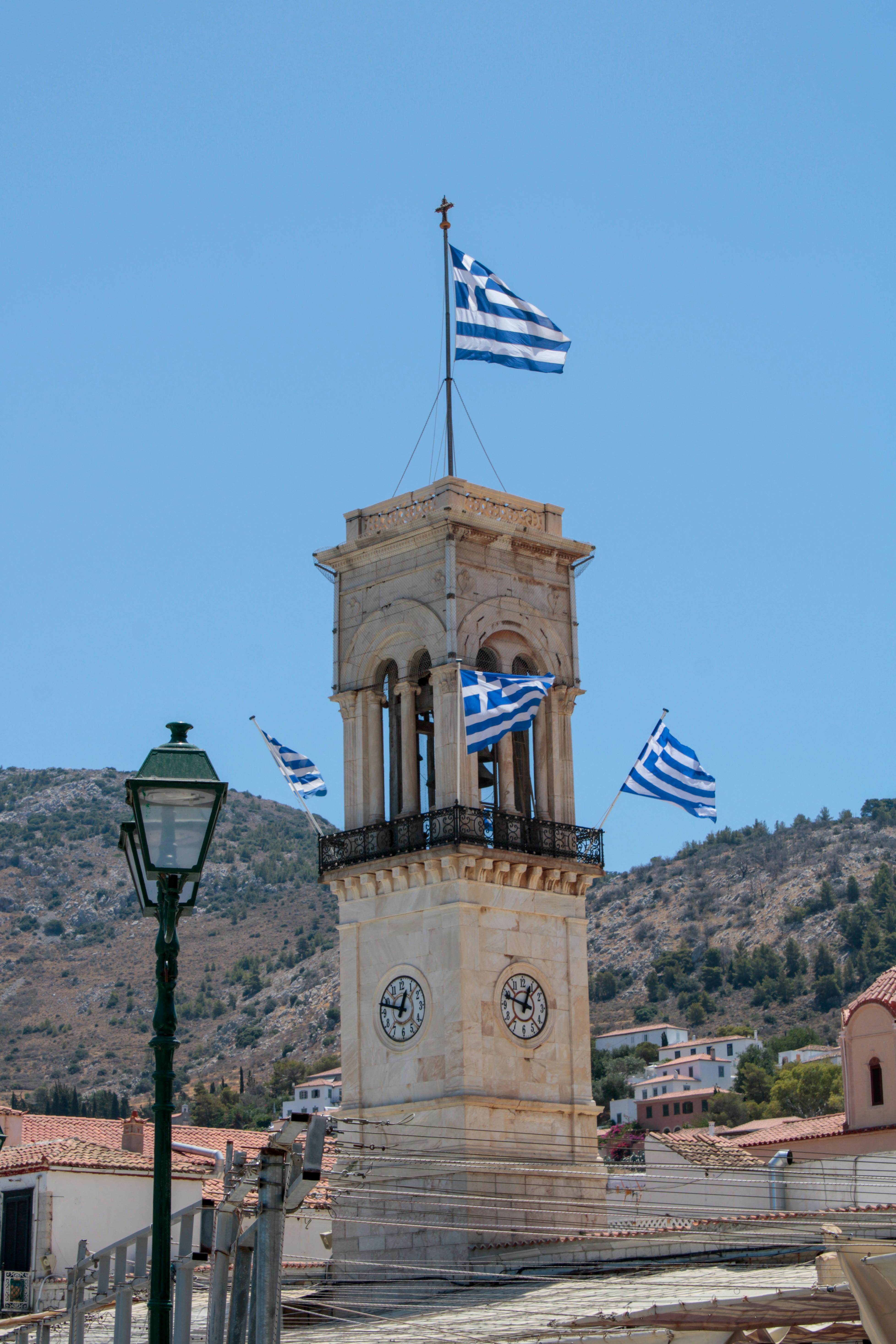 Clock Tower in Hydra in Greece · Free Stock Photo