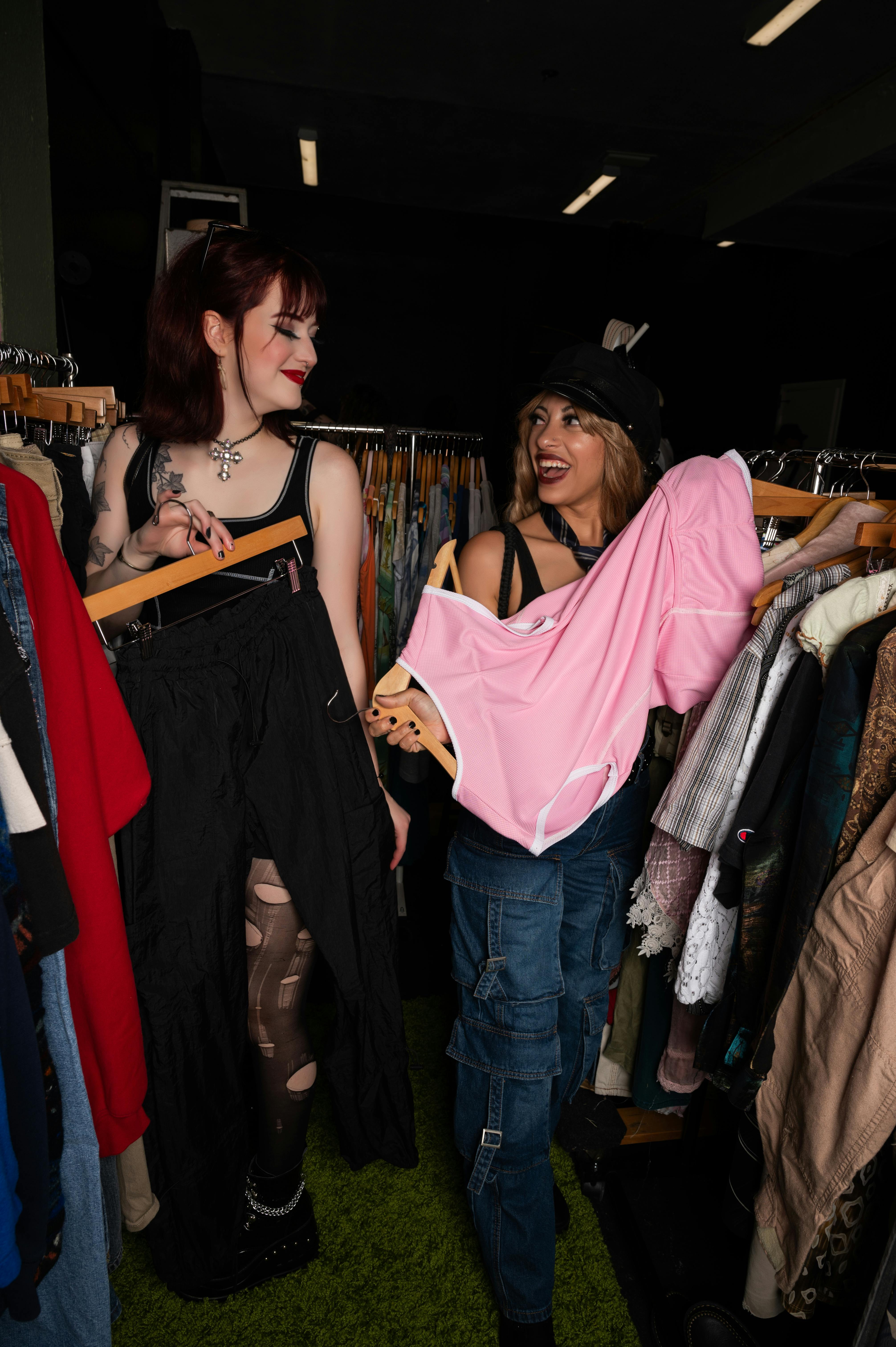 Friends in a Clothes Shop · Free Stock Photo