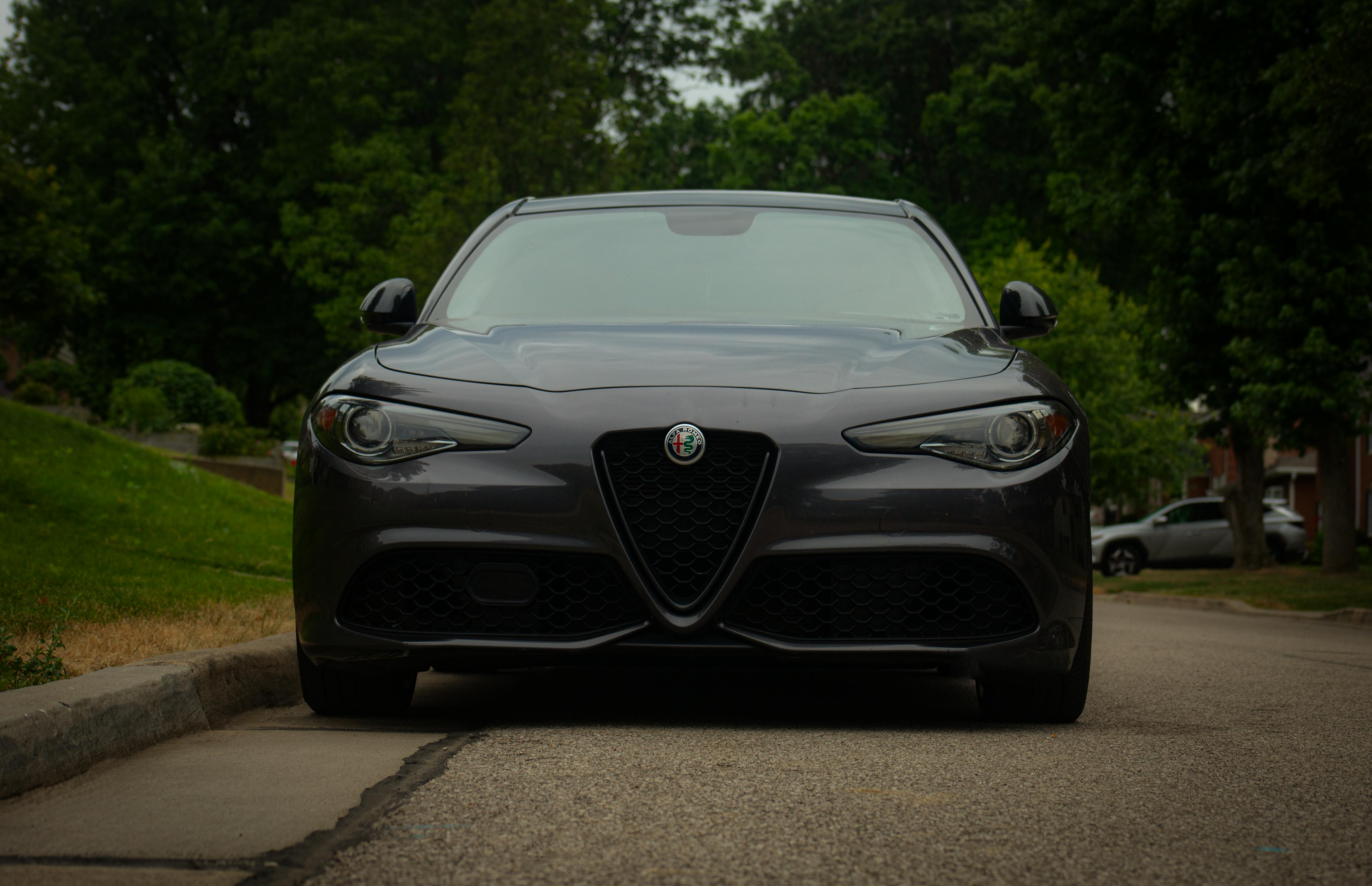 Black Alfa Romeo Giulia on Street · Free Stock Photo