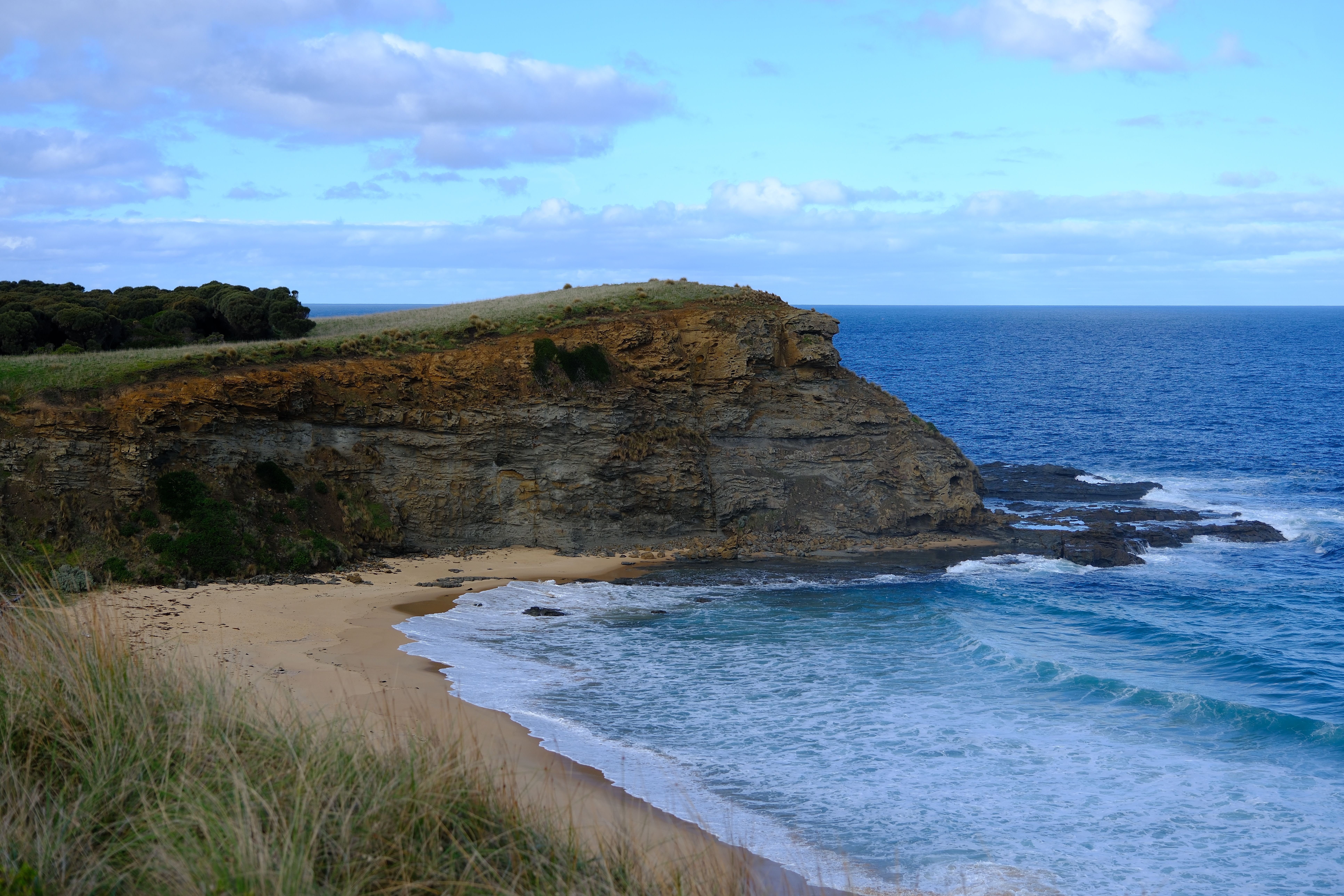 Beach and Cliff on Sea Shore · Free Stock Photo
