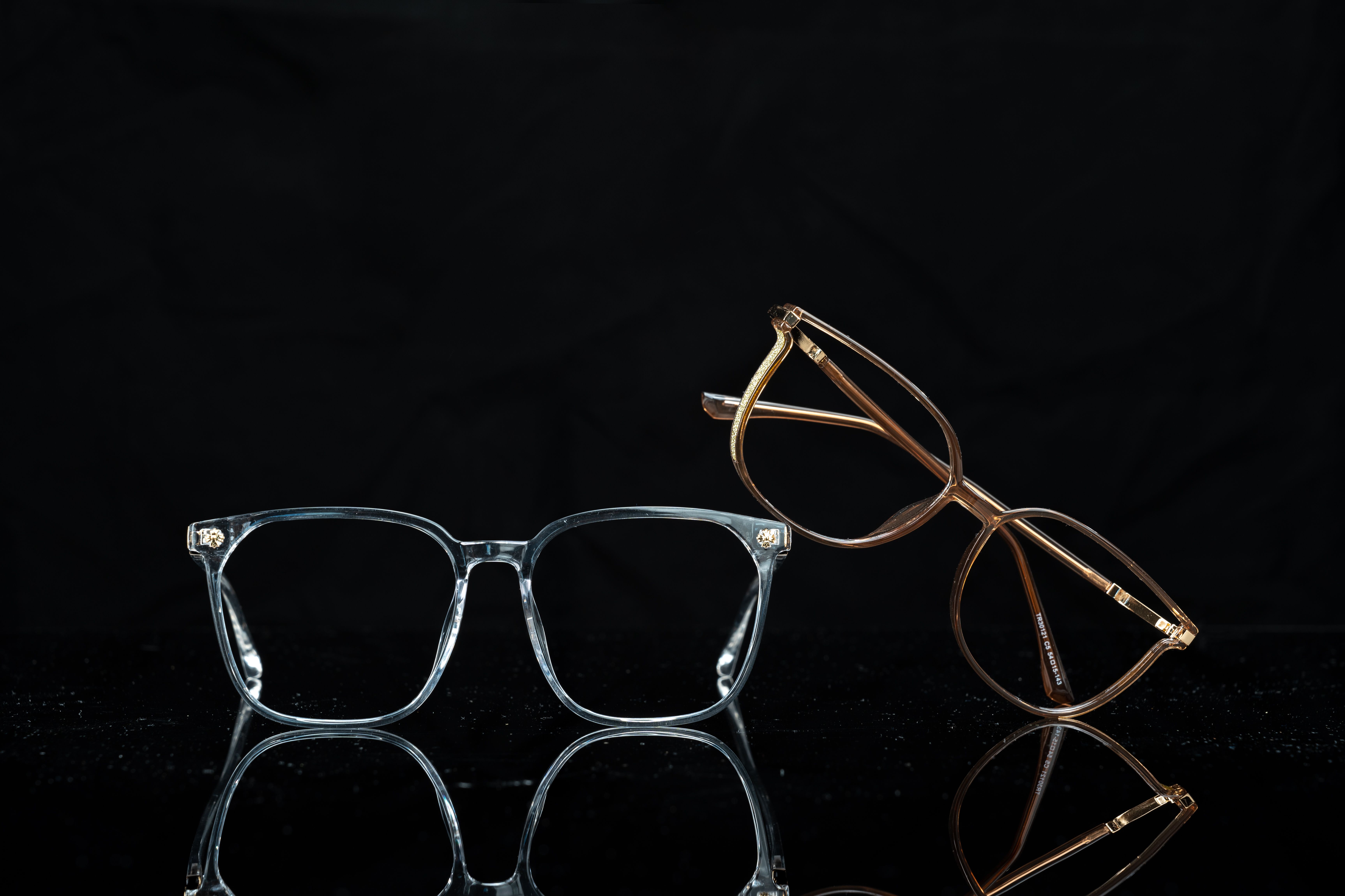 Eyeglasses on Black Background · Free Stock Photo