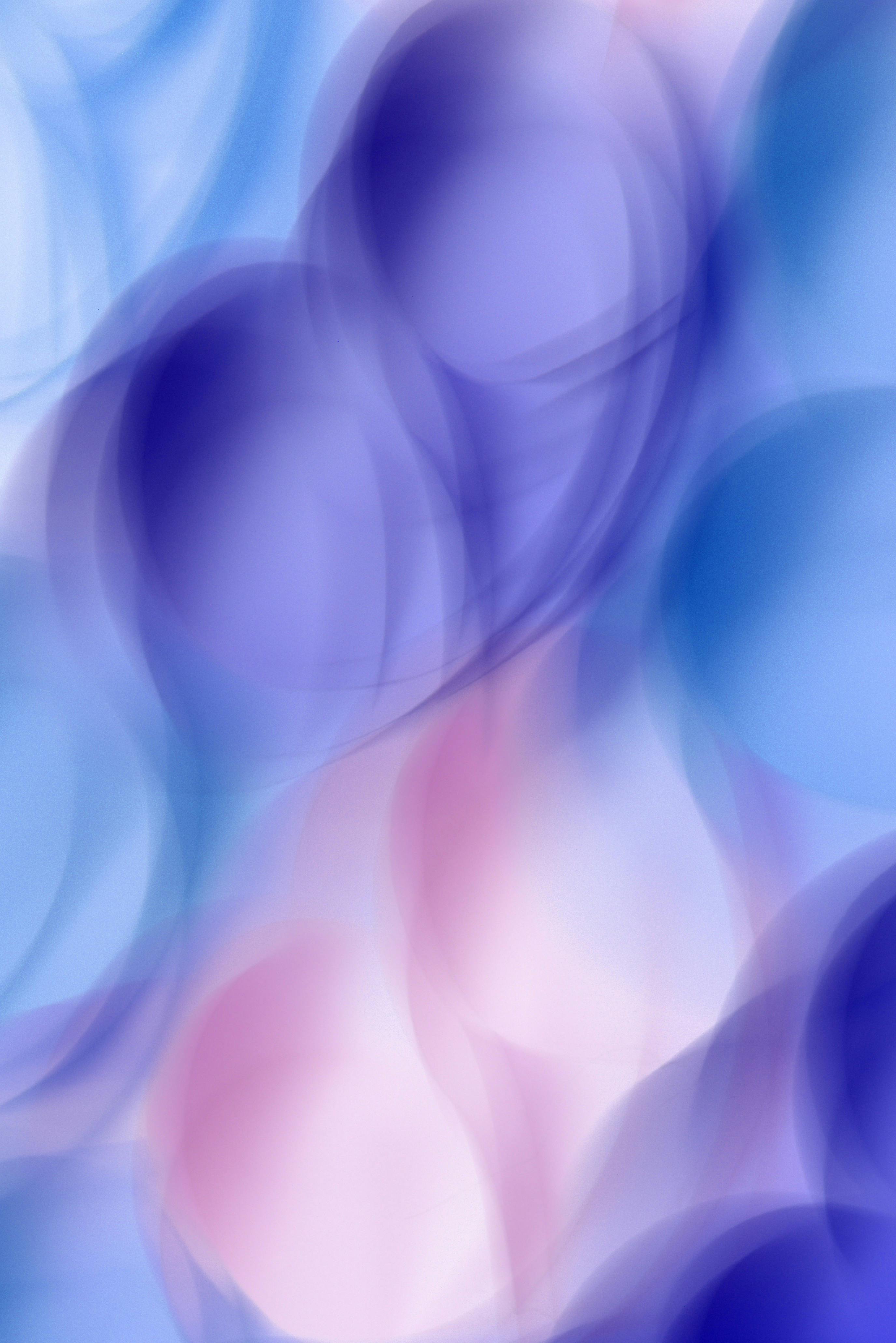 Abstract blue and pink bubbles on a white background · Free Stock Photo