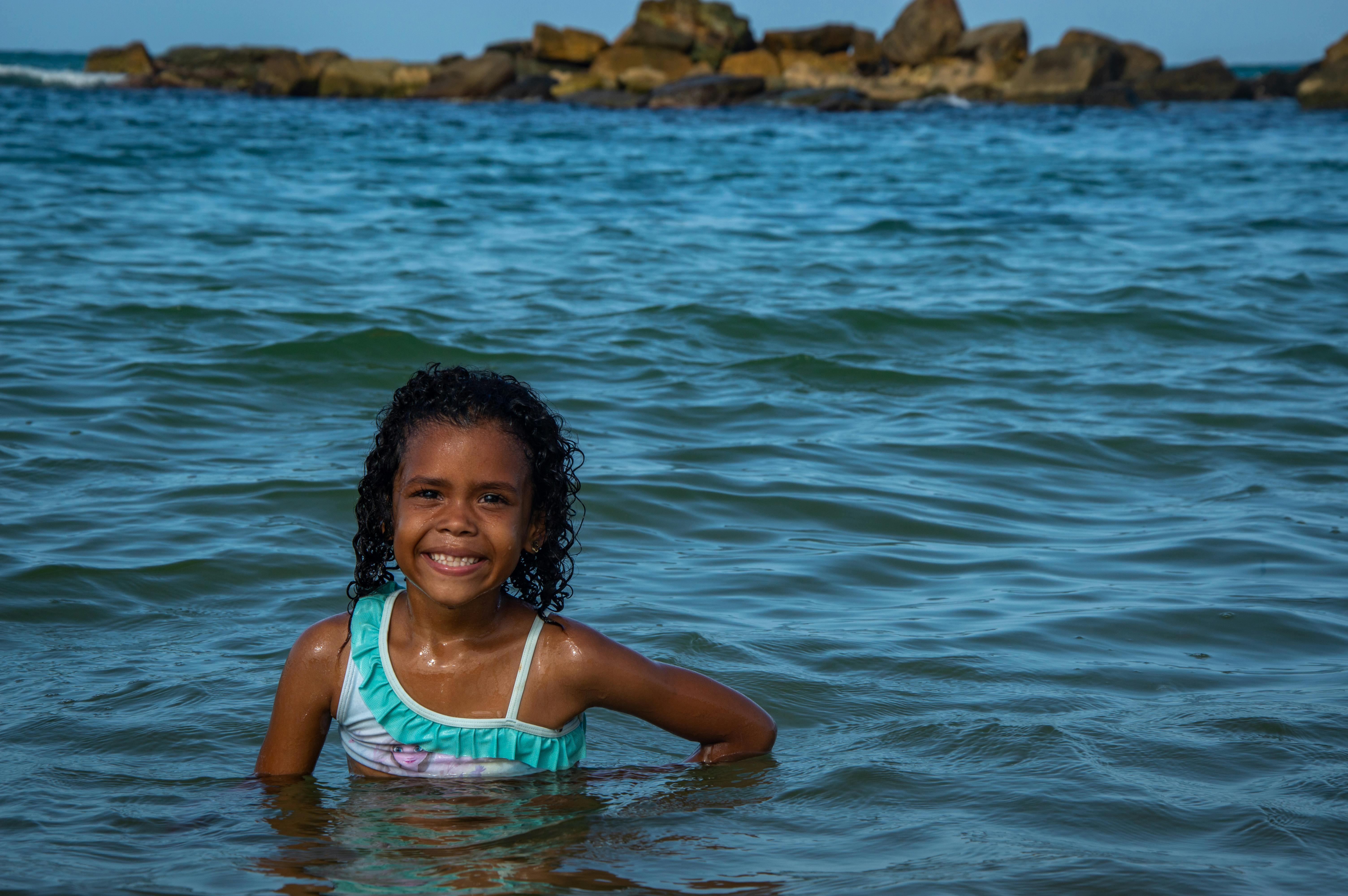 Girl in Sea · Free Stock Photo