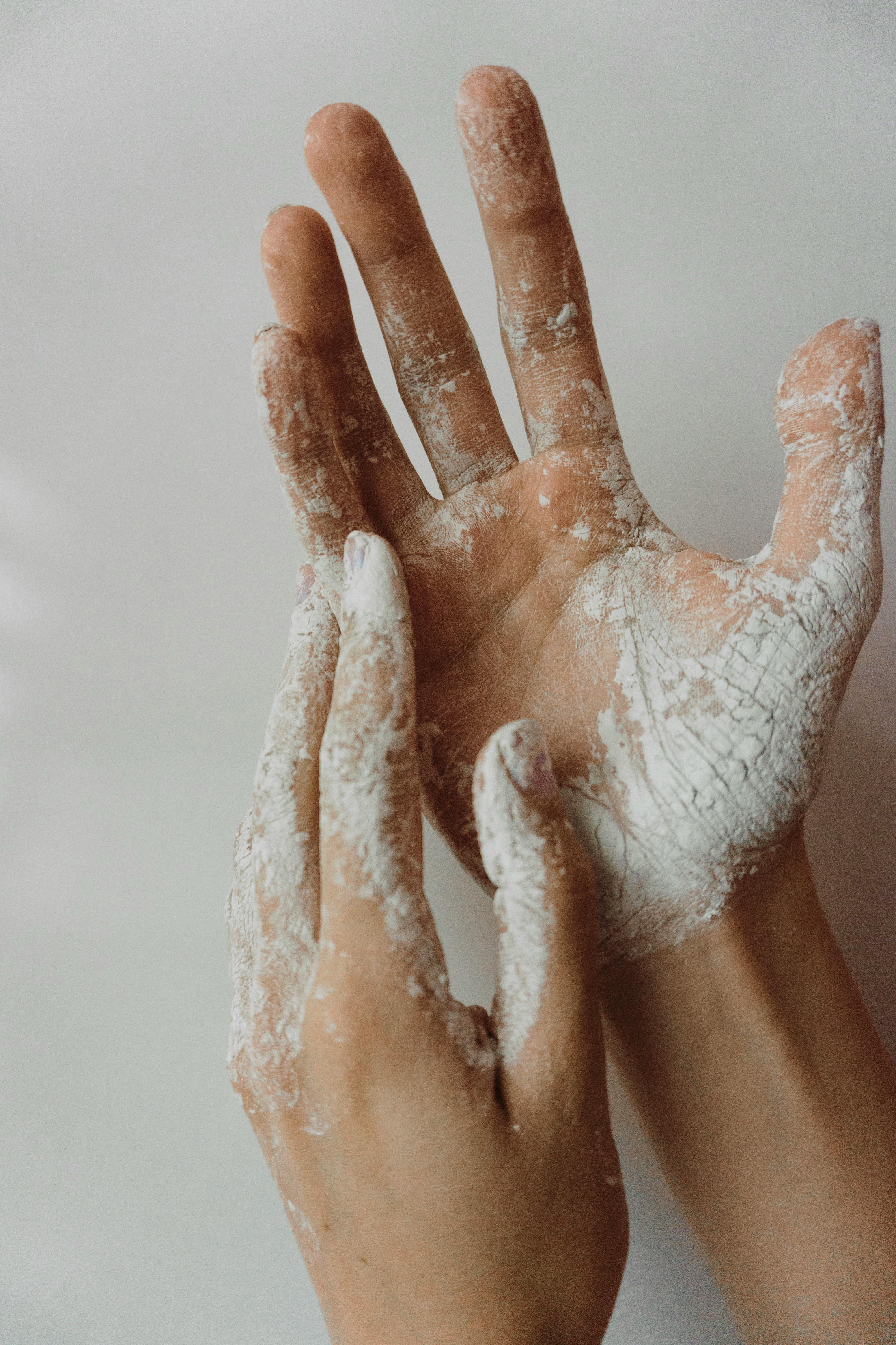 Powder From Lotion on Hands · Free Stock Photo
