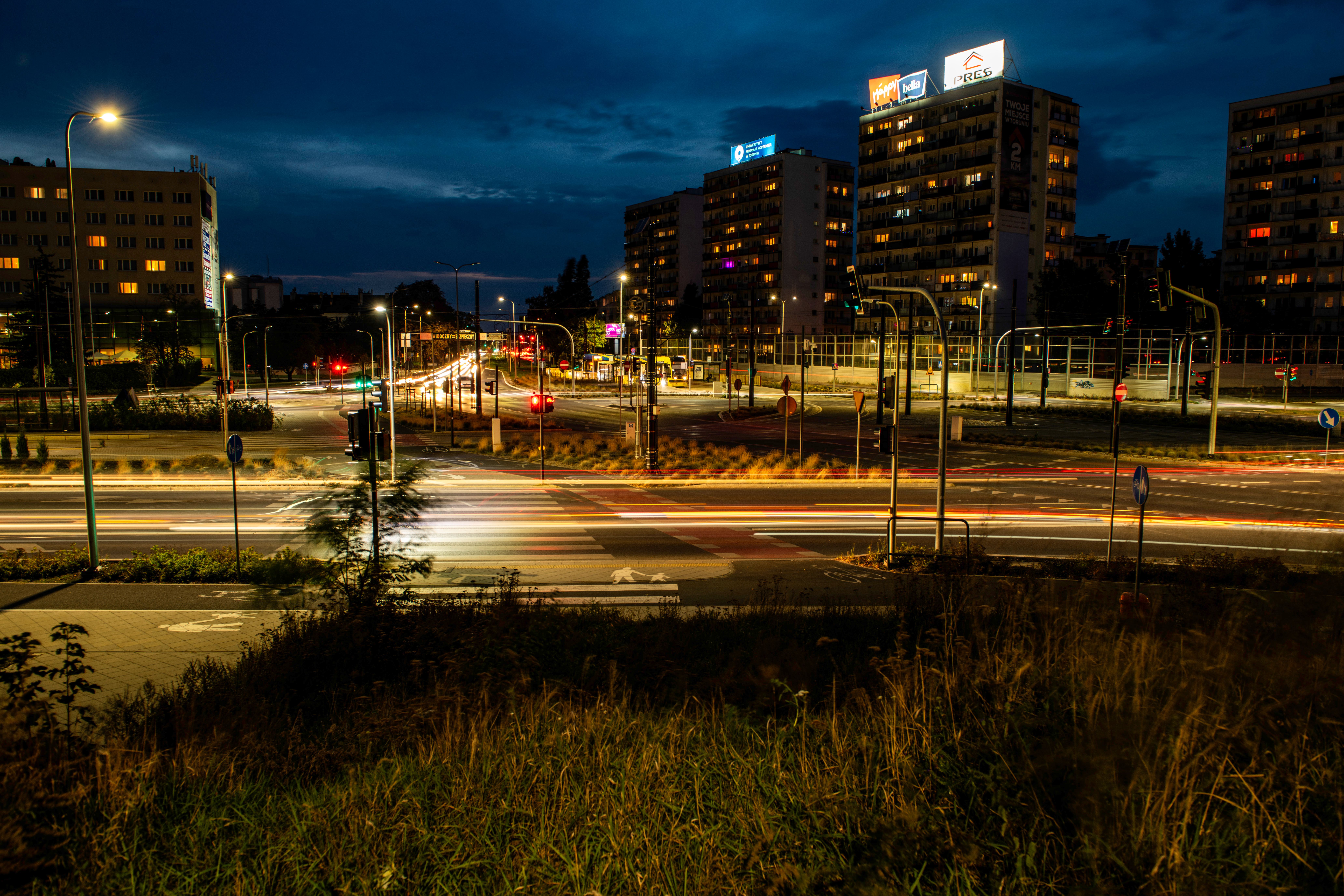 Empty Streets in City at Night · Free Stock Photo