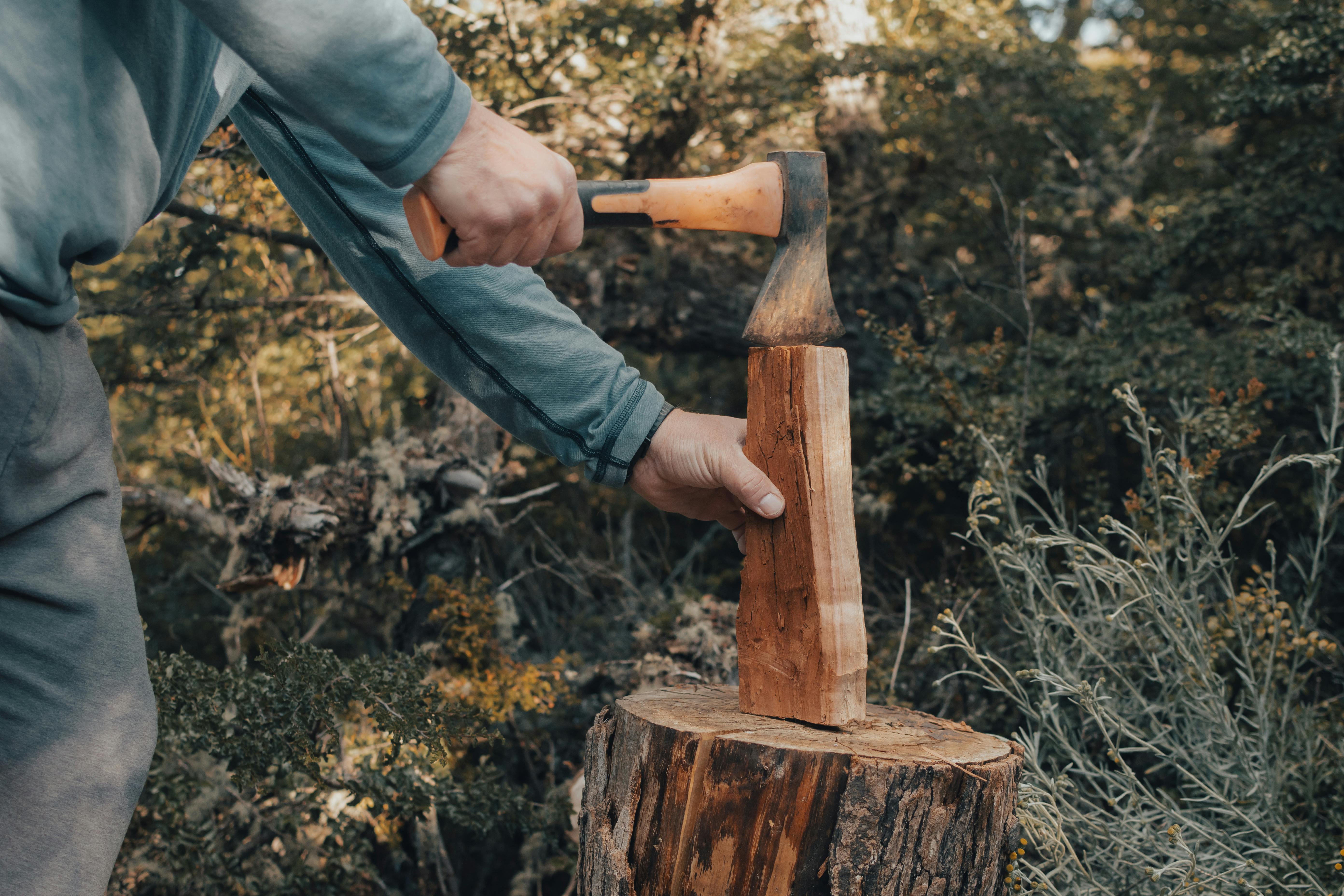 Person Chopping Wood · Free Stock Photo