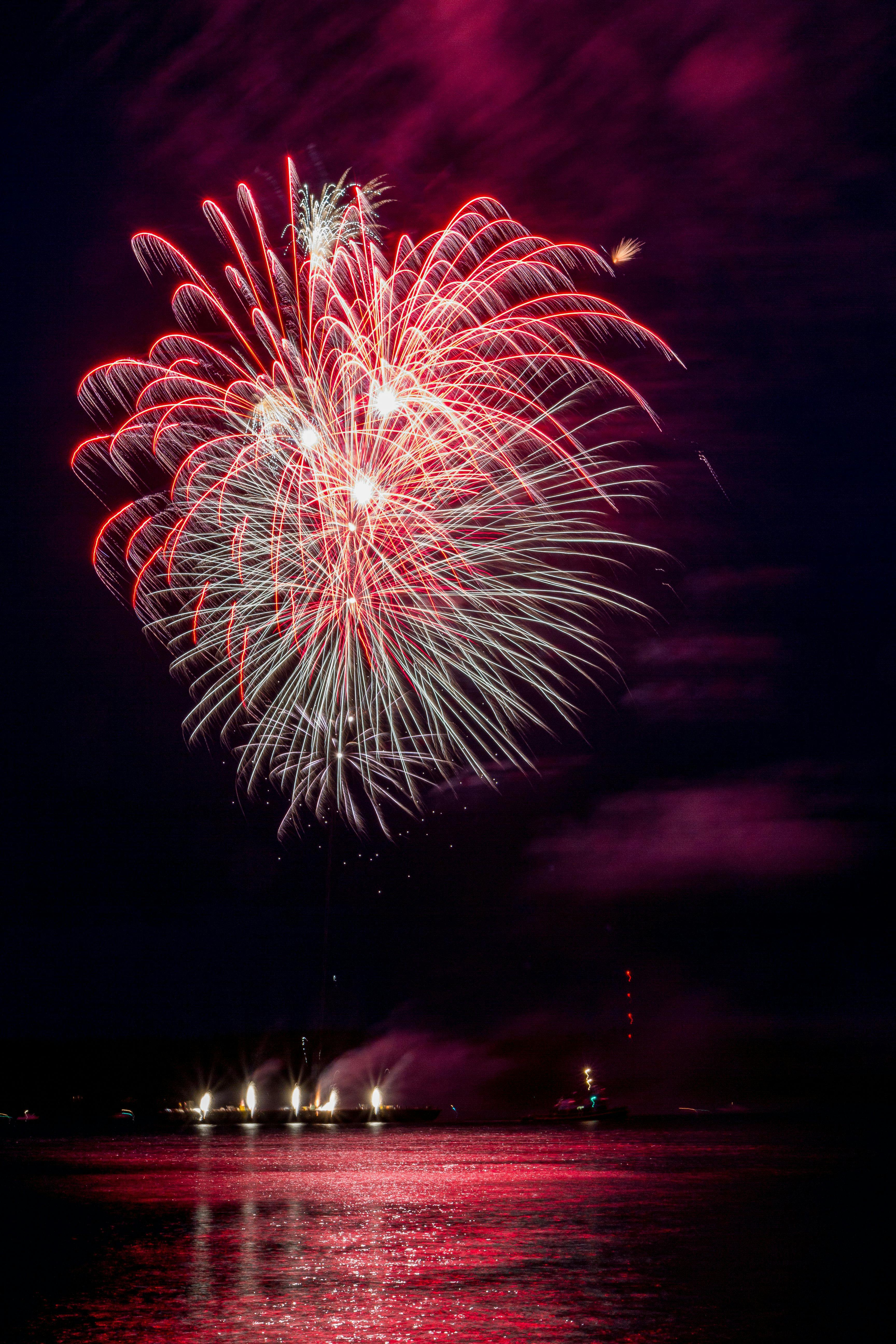 Red and Brown Fireworks Display Photo · Free Stock Photo