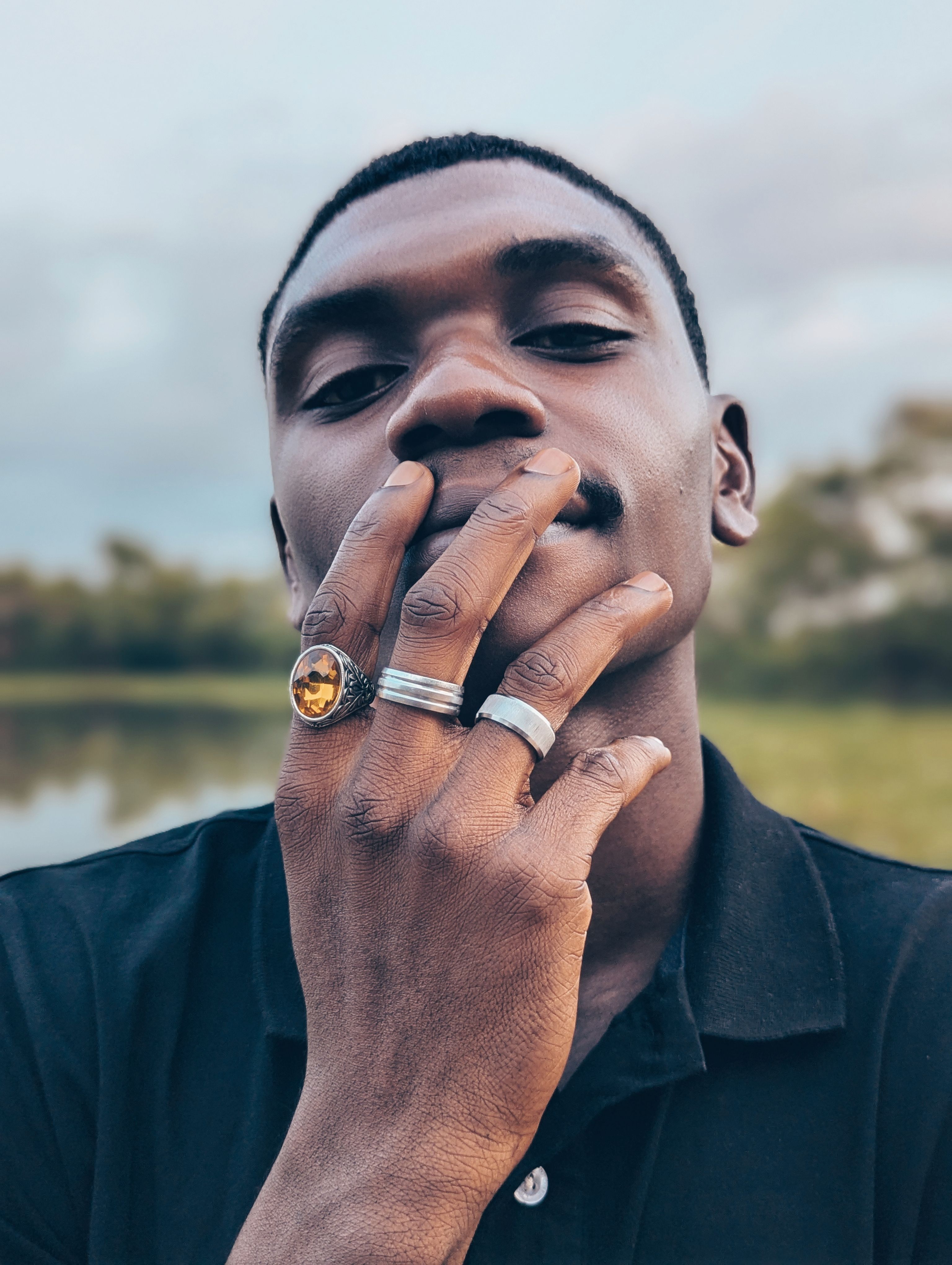 Rings on Man Hand · Free Stock Photo
