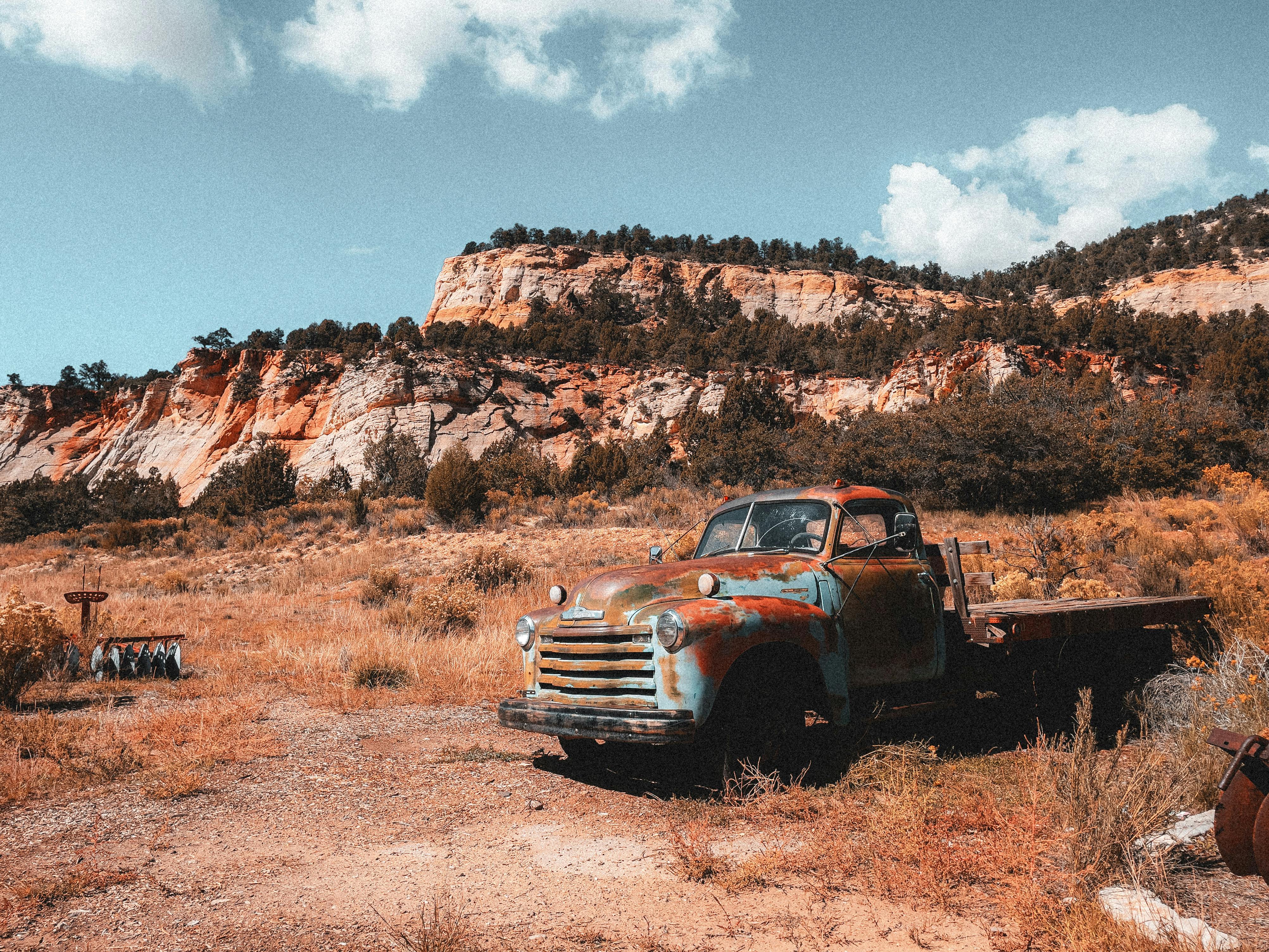 Abandoned Rusty Chevrolet Silverado in Zion National Park · Free Stock ...