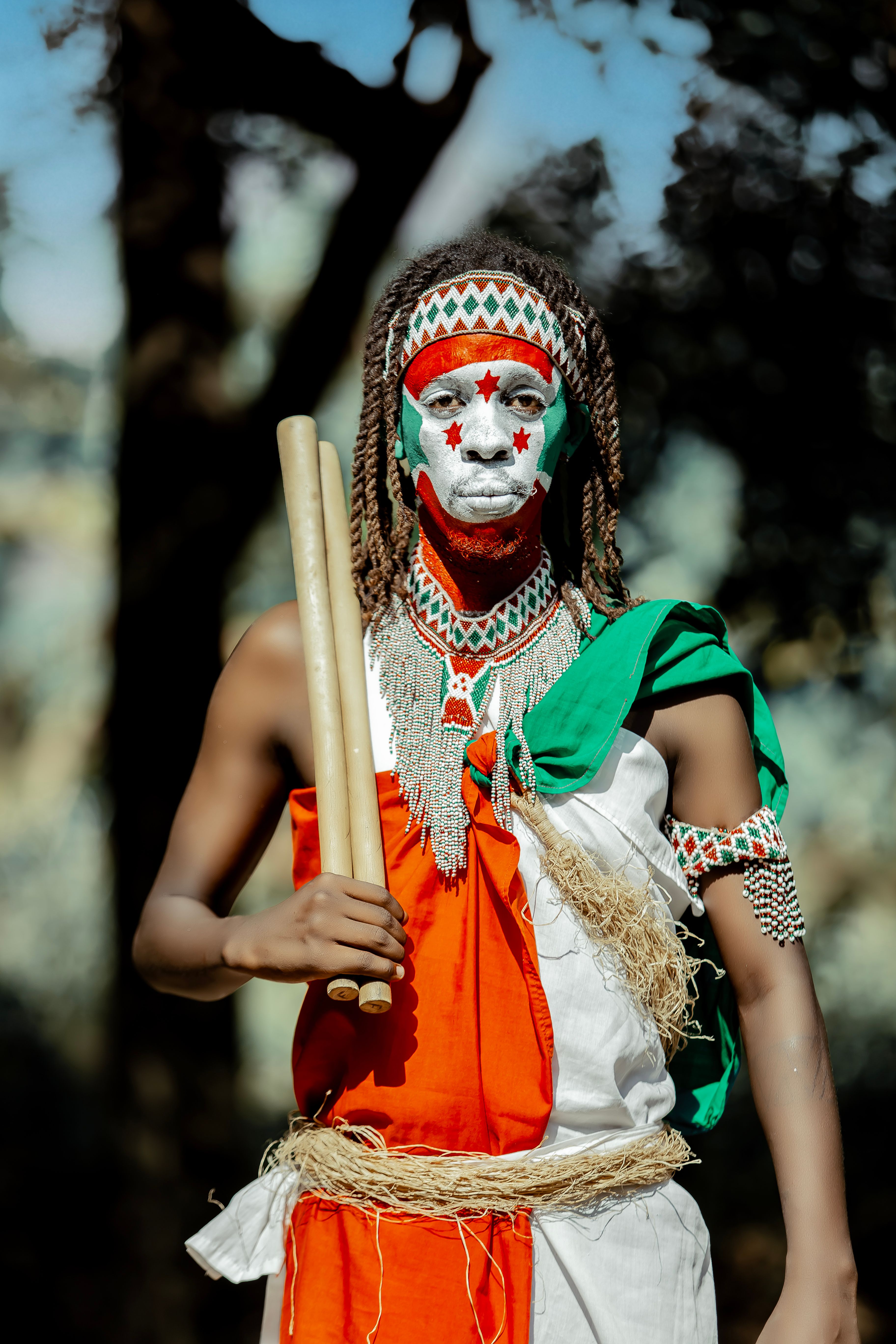 Portrait of Man in Traditional, Tribal Clothing · Free Stock Photo