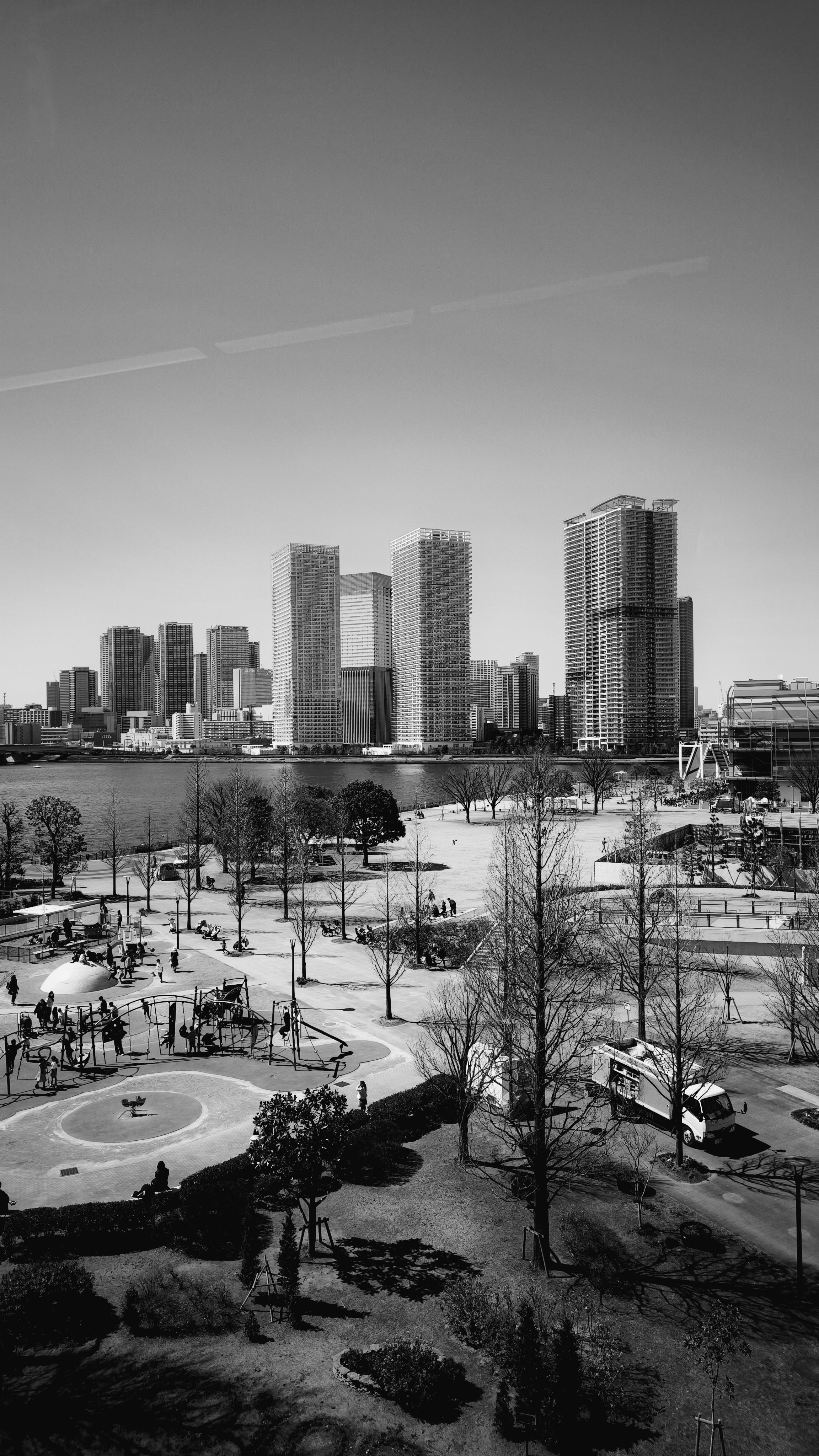 View of Toyosu Park with Trees and Paths in Tokyo in Japan · Free Stock ...