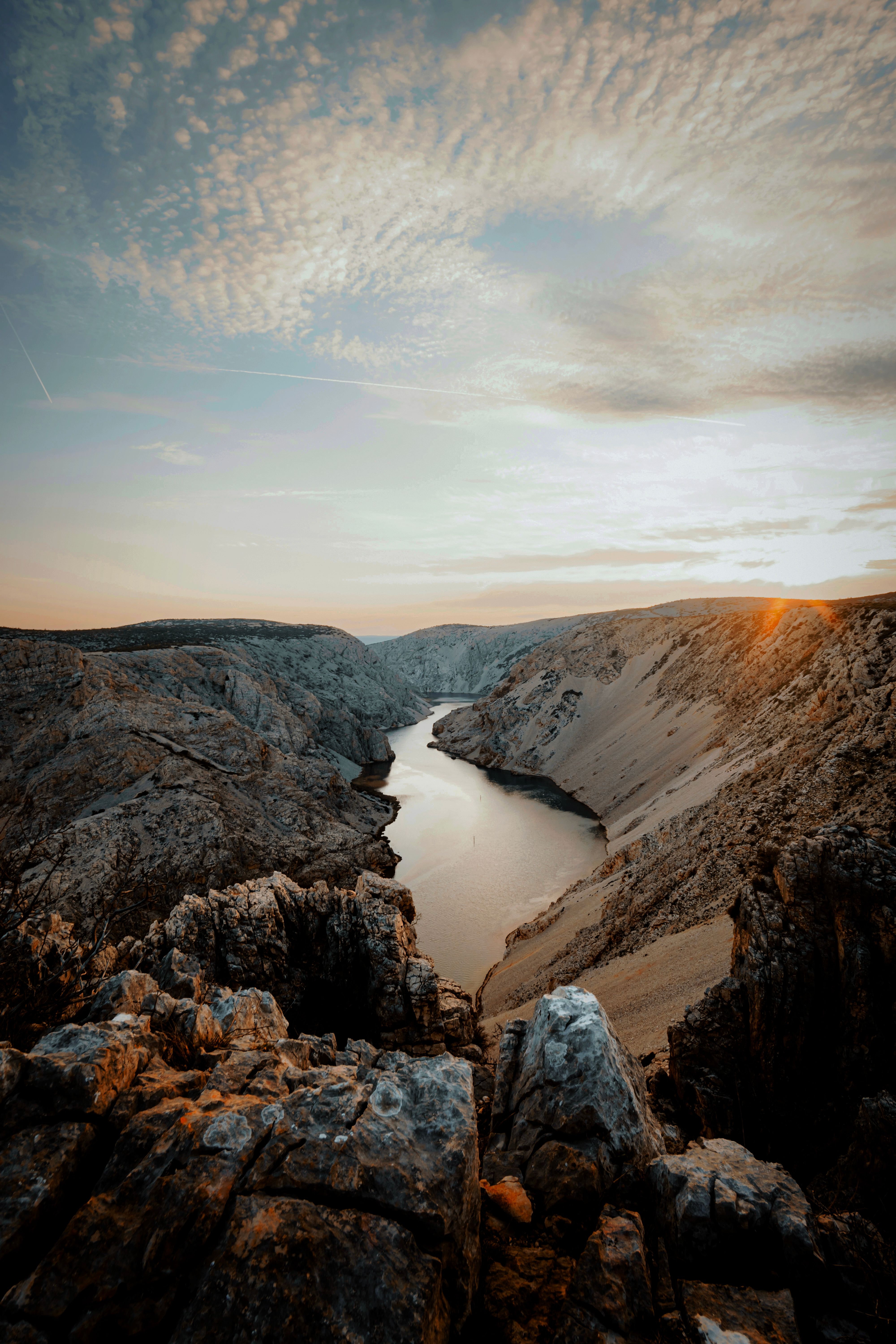 Rocky Sand Valley with River in the Middle · Free Stock Photo