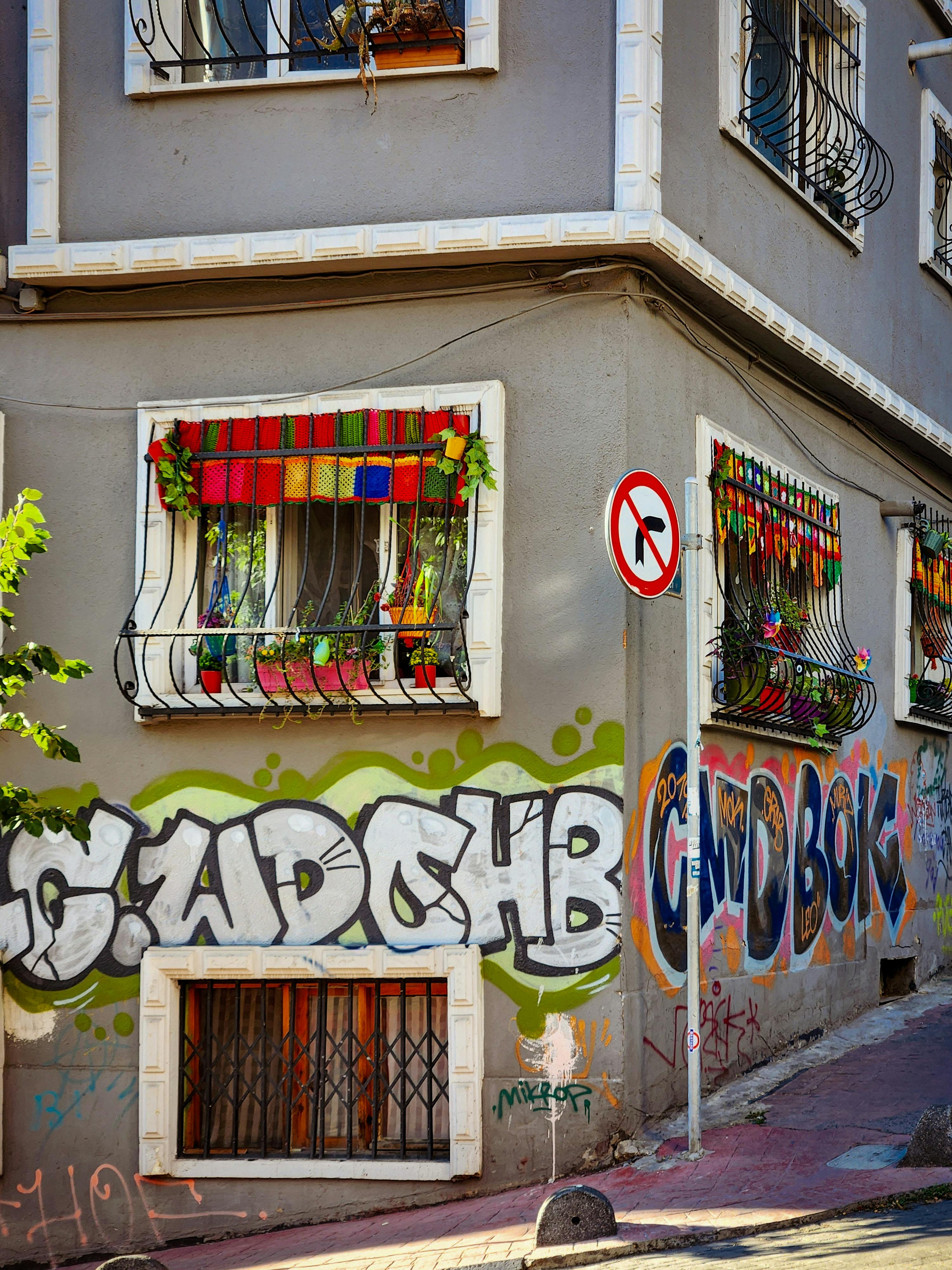 Graffiti Painted on a Building Facade · Free Stock Photo