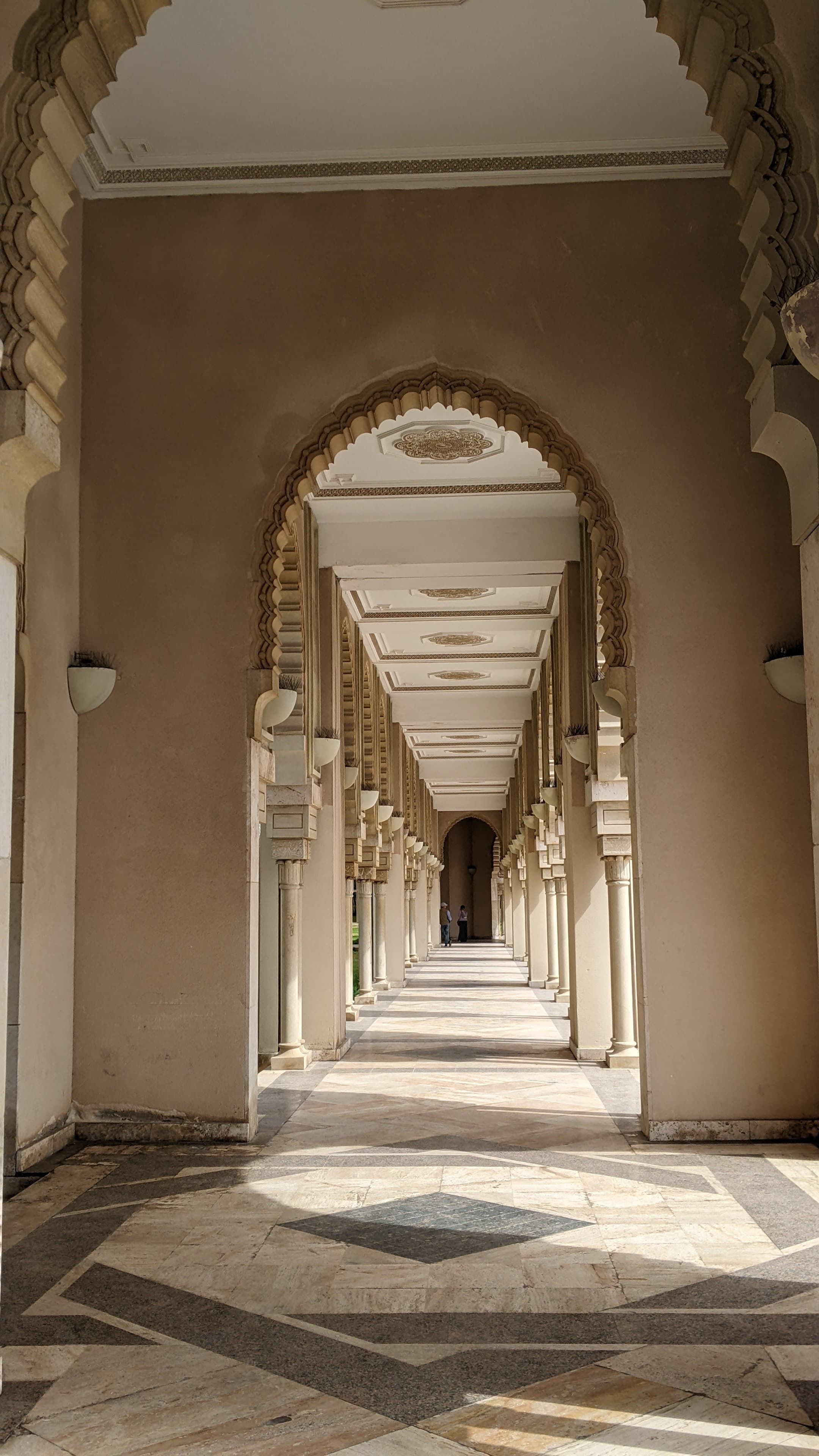 Arch Arcade Alley in Hassan II Mosque in Casablanca in Morocco · Free ...