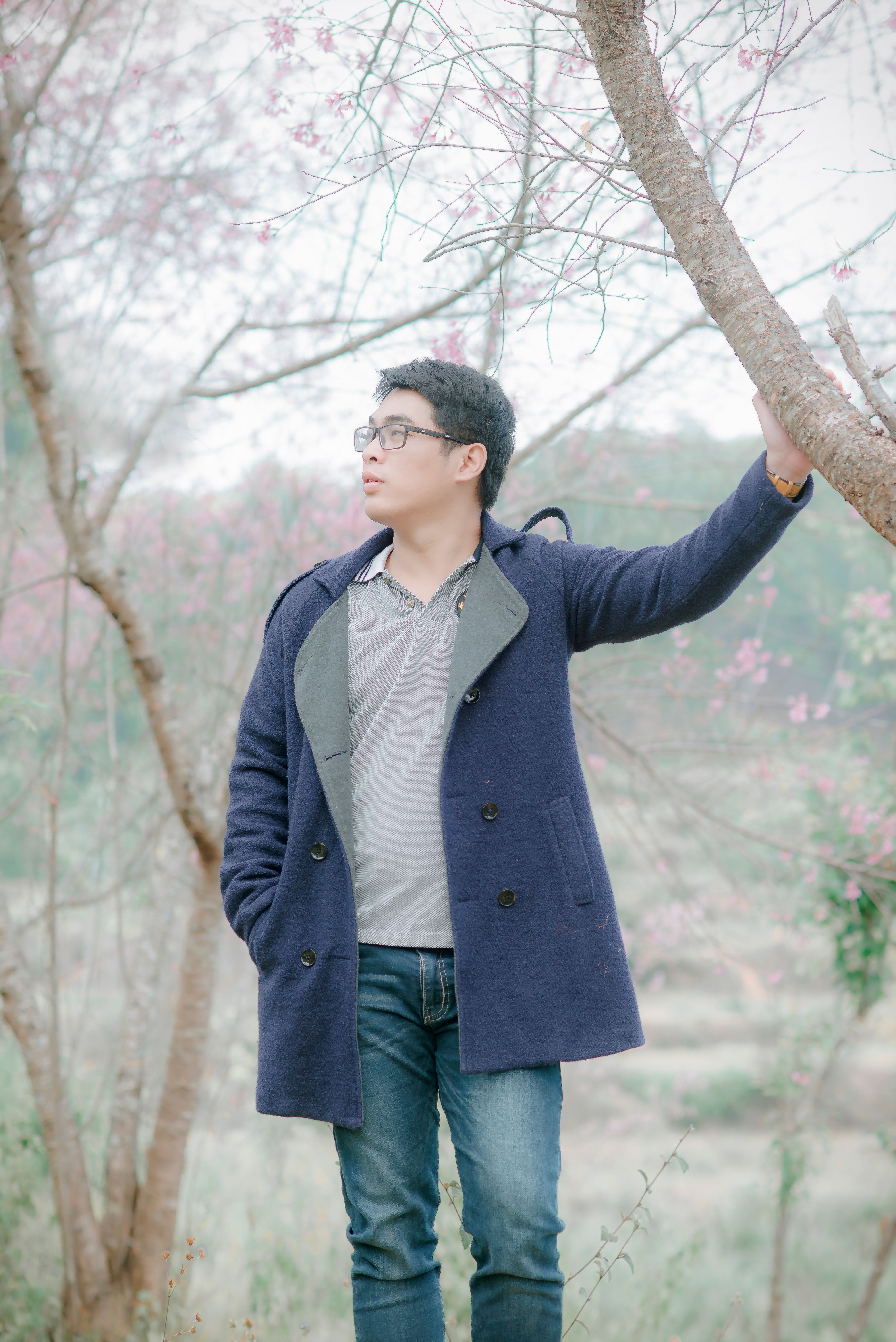 Man Holding a Tree Branch · Free Stock Photo