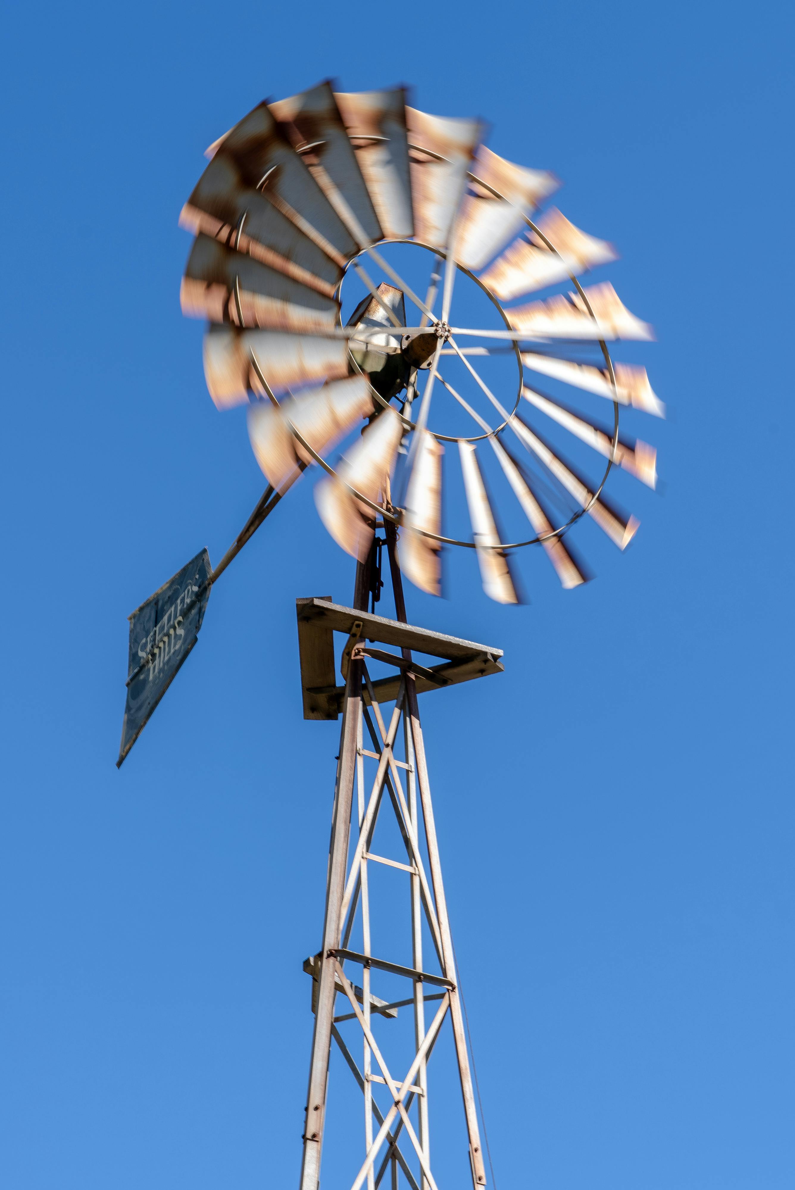 Photo of a Windmill against Blue Sky · Free Stock Photo