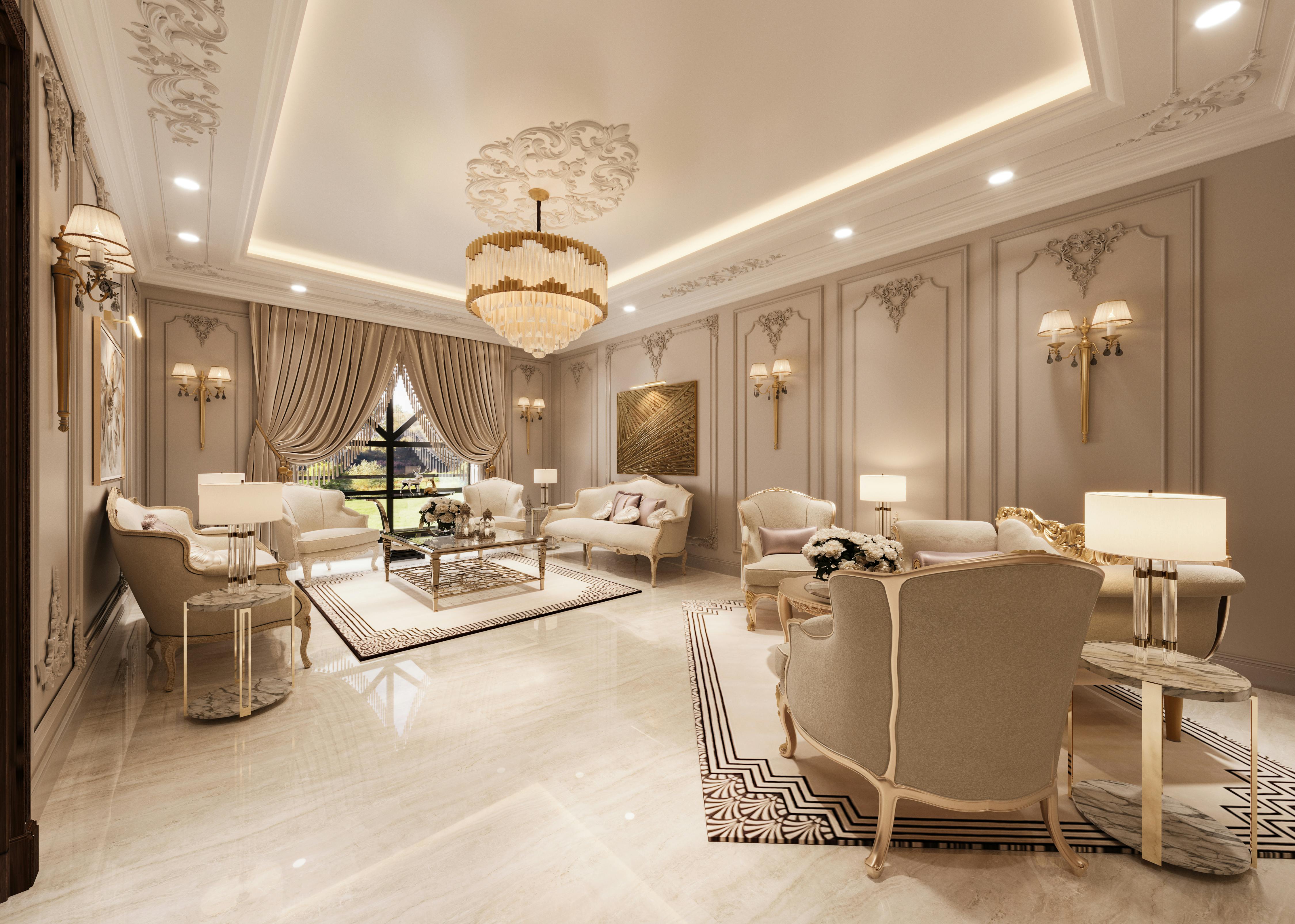 Interior of a Luxurious Living Room · Free Stock Photo