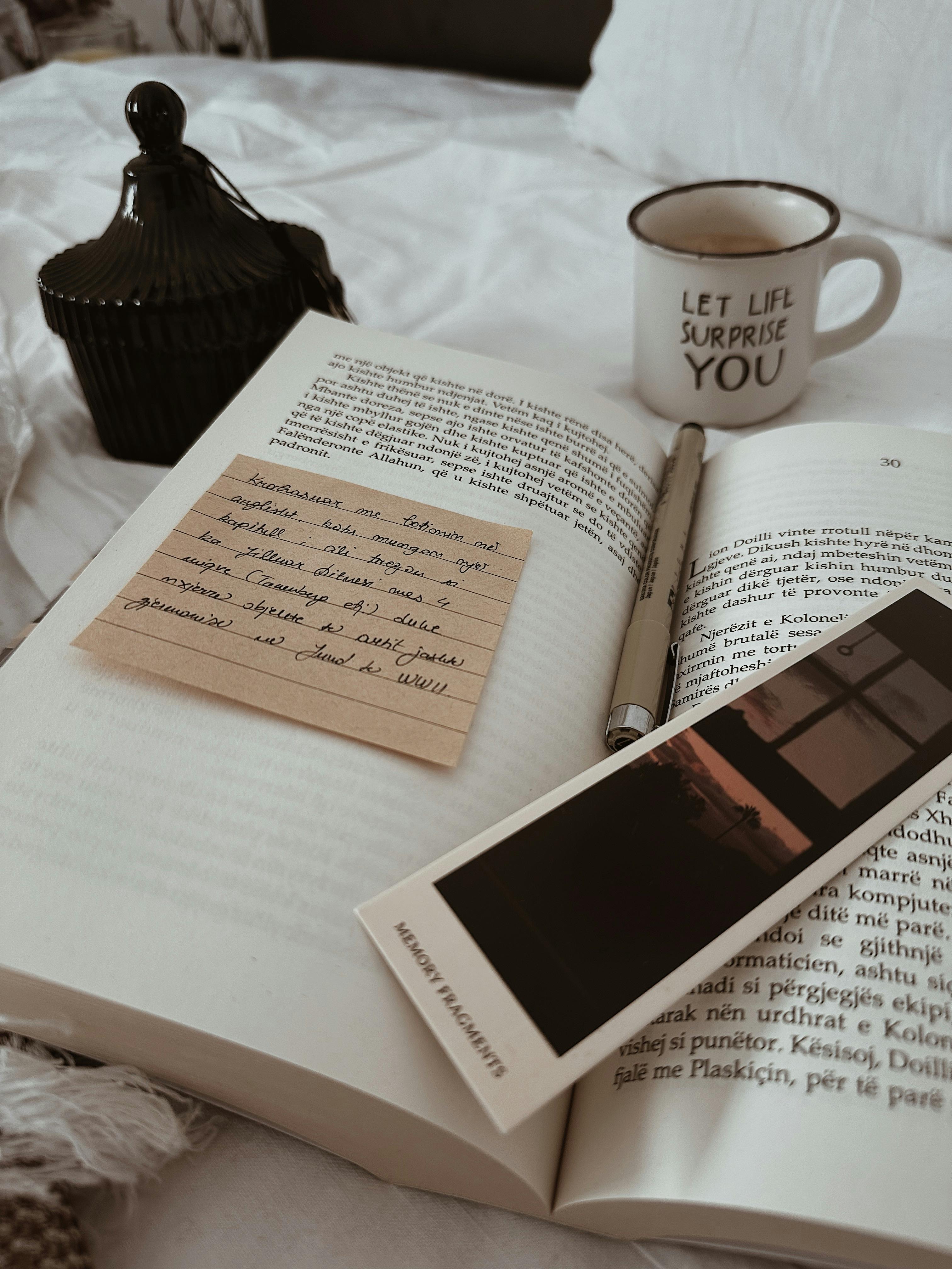 Notes on Page of Open Book · Free Stock Photo