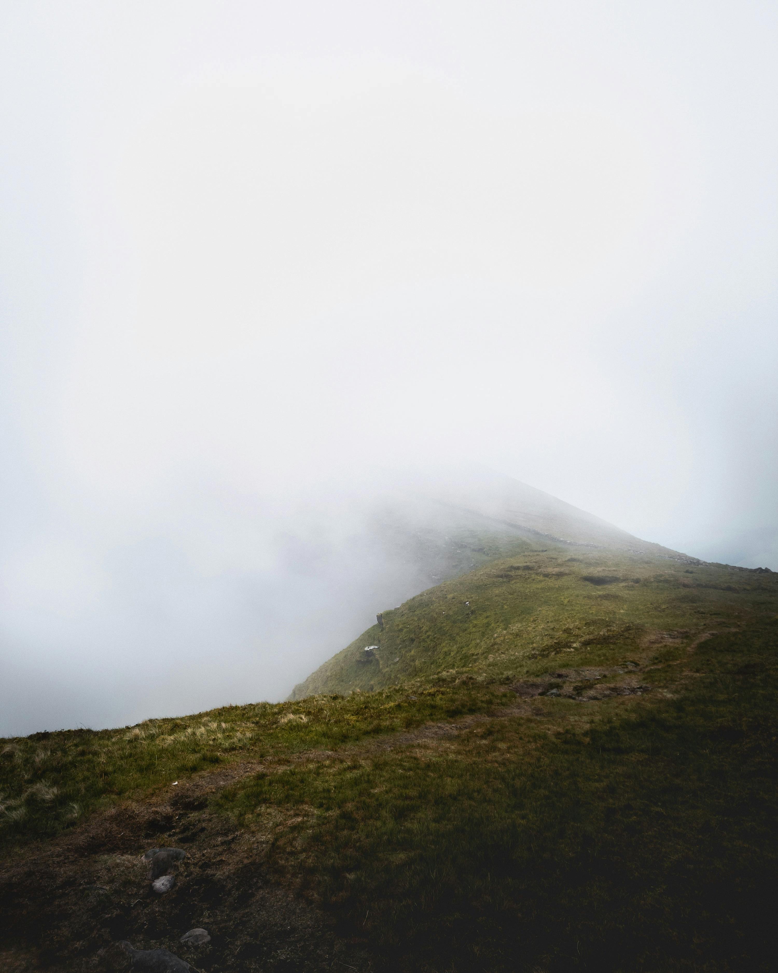View of a Hill on a Foggy Day · Free Stock Photo