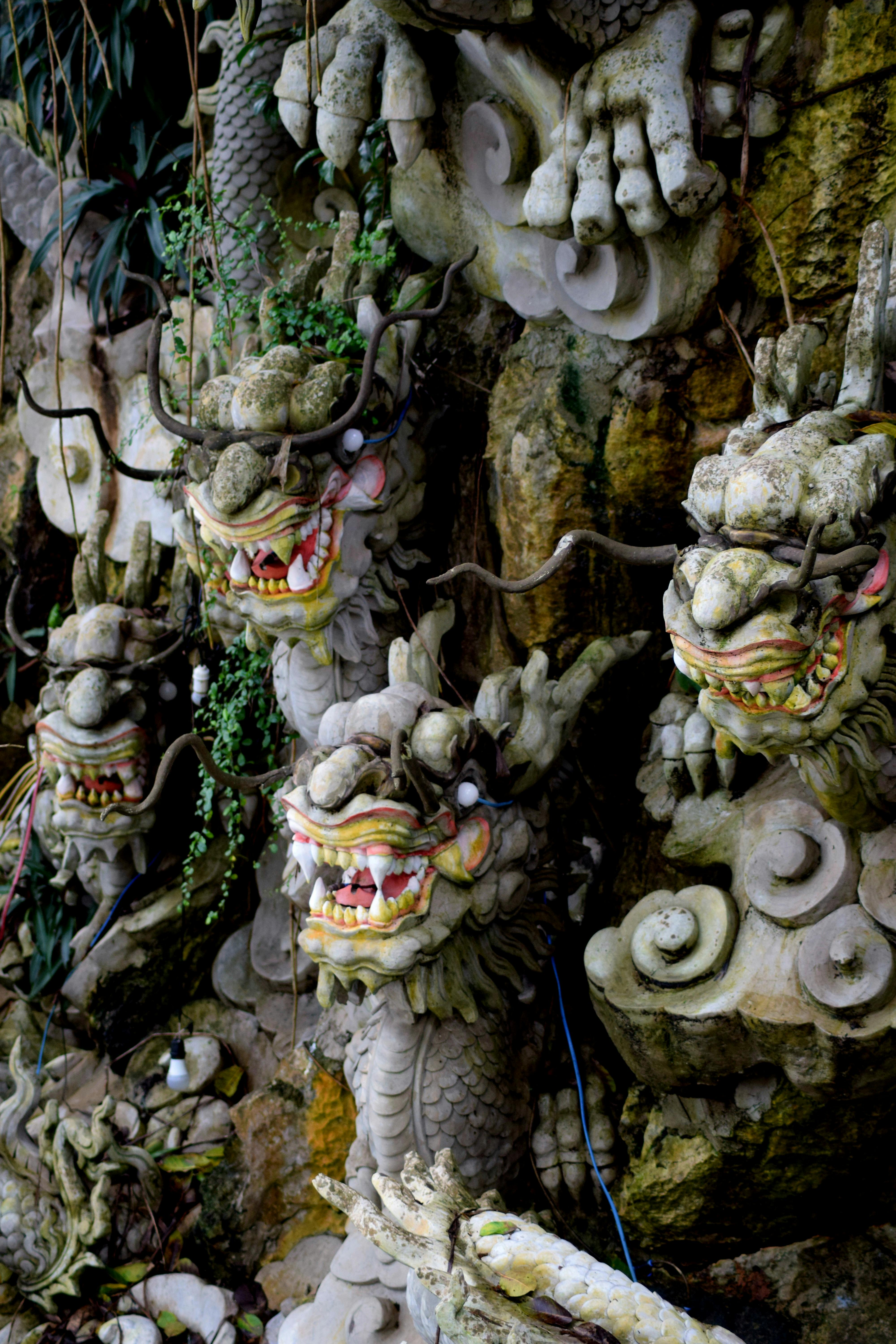 Close-up of the Dragon Heads, the Marble Mountain, Vietnam · Free Stock ...