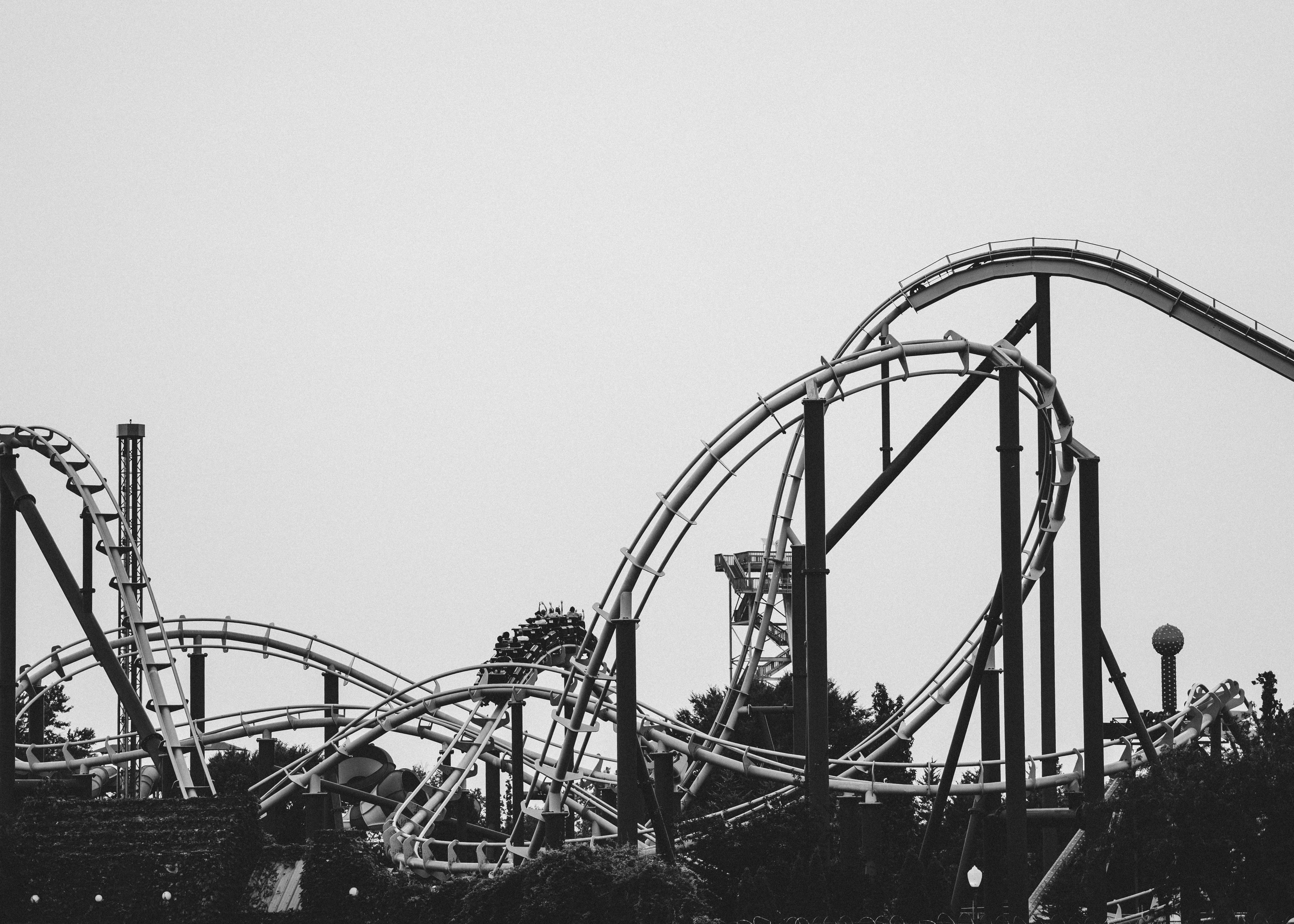 Black and White Roller Coaster · Free Stock Photo