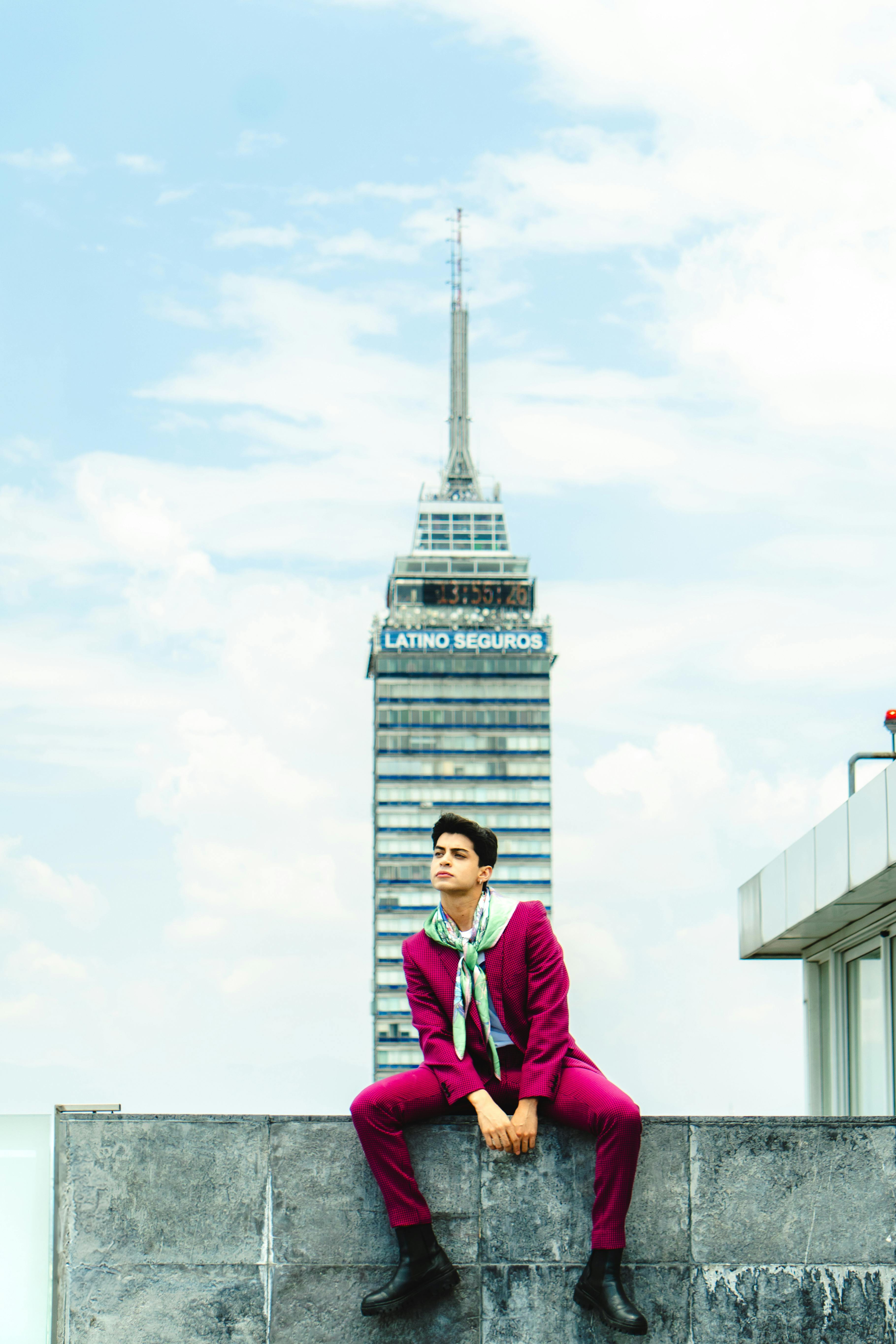 Man Posing on a Rooftop · Free Stock Photo