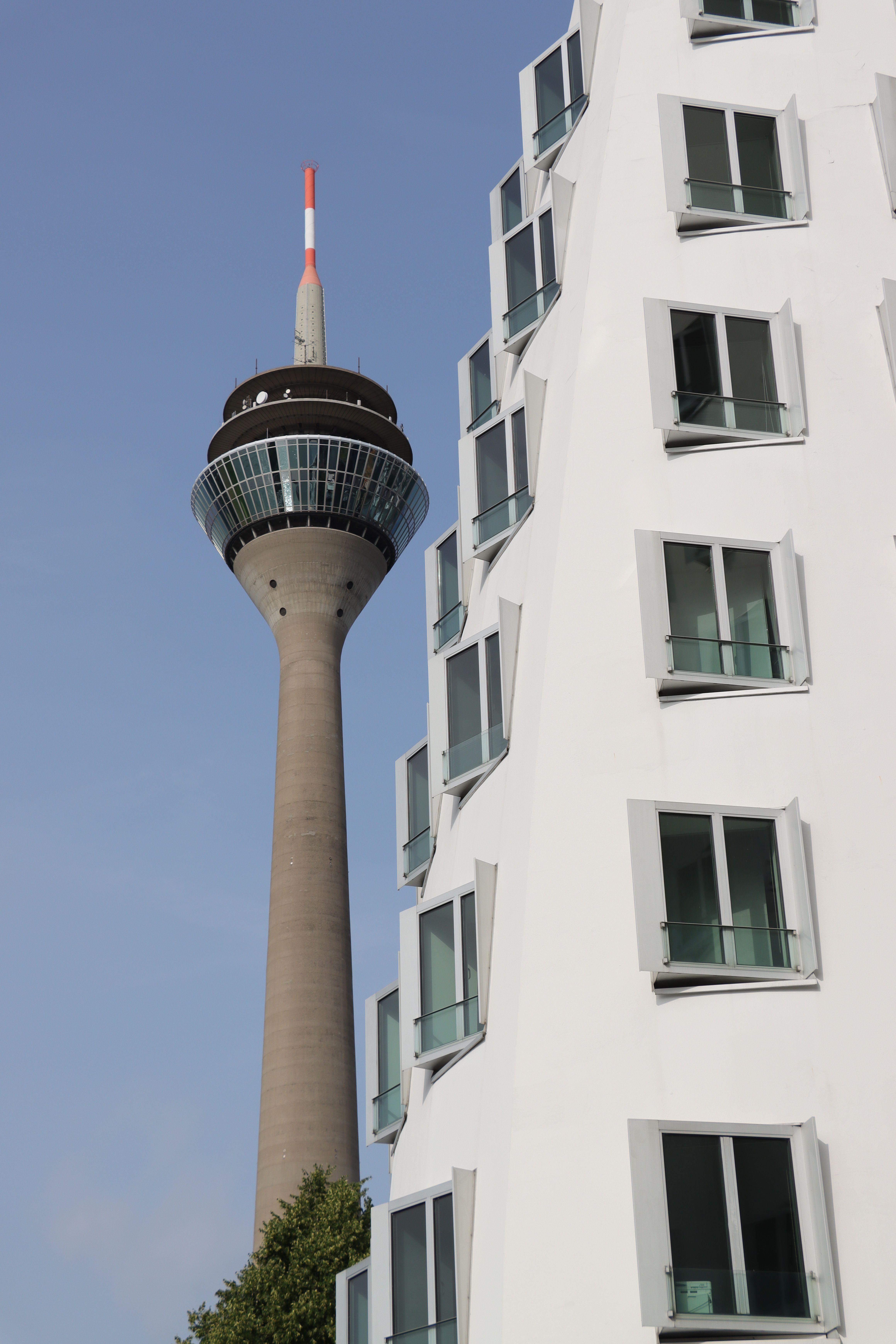 Rhine Tower and Apartment Building in Dusseldorf · Free Stock Photo