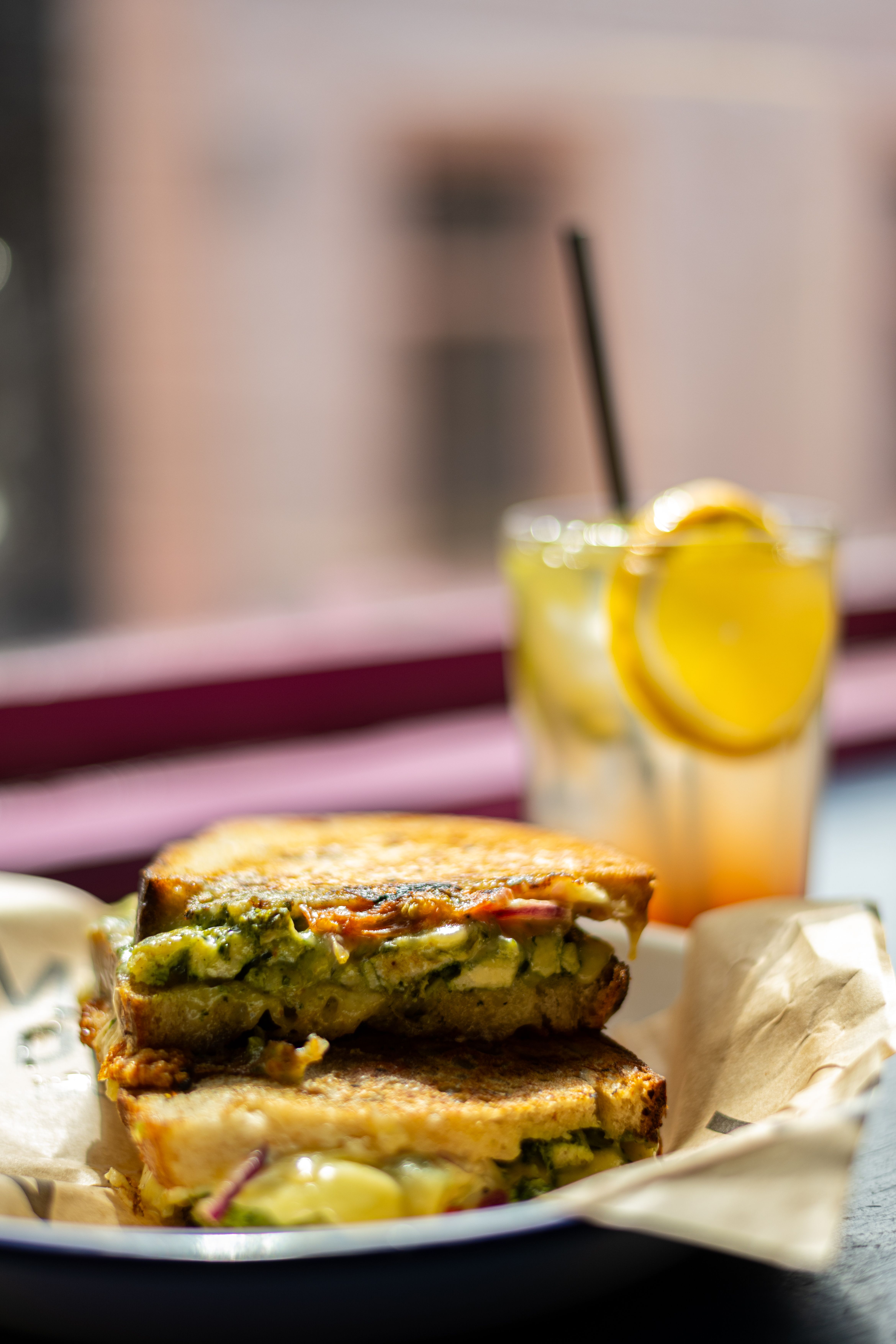 A Breakfast Toast and a Drink Served in a Restaurant · Free Stock Photo