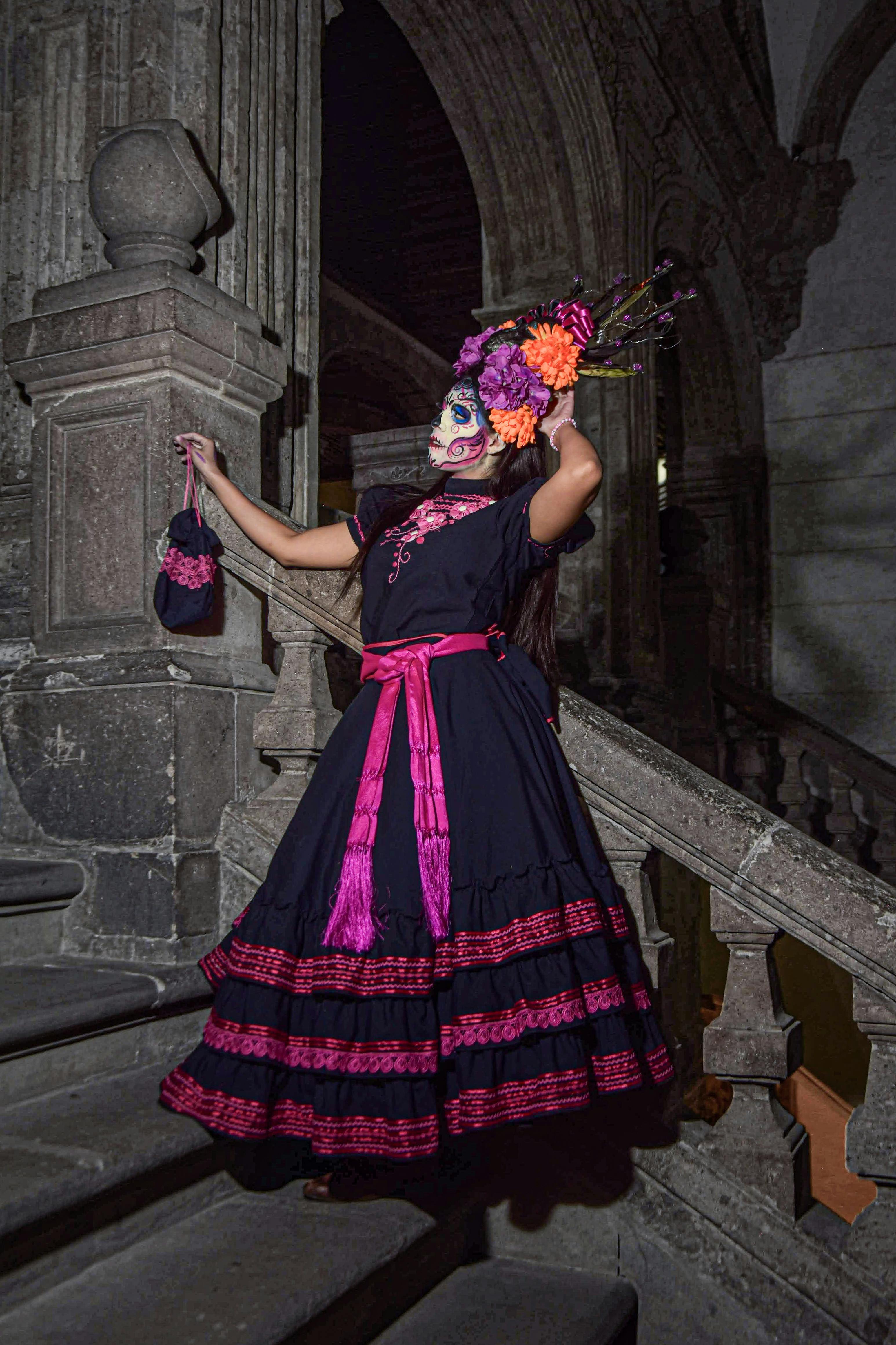 Woman in Traditional Dress as Catrina · Free Stock Photo