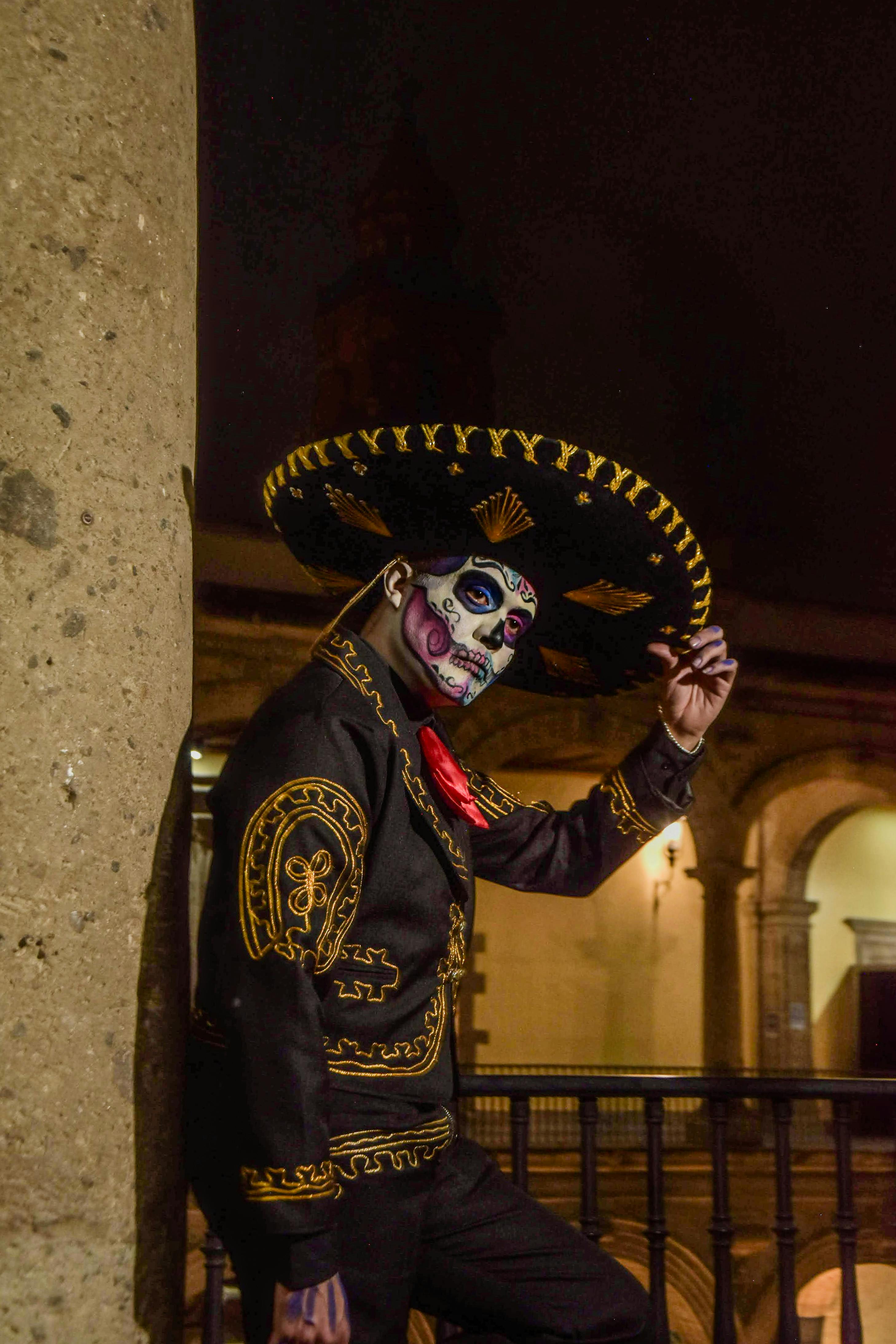 Man in Traditional Clothing for Mexican Dia de Muertos · Free Stock Photo