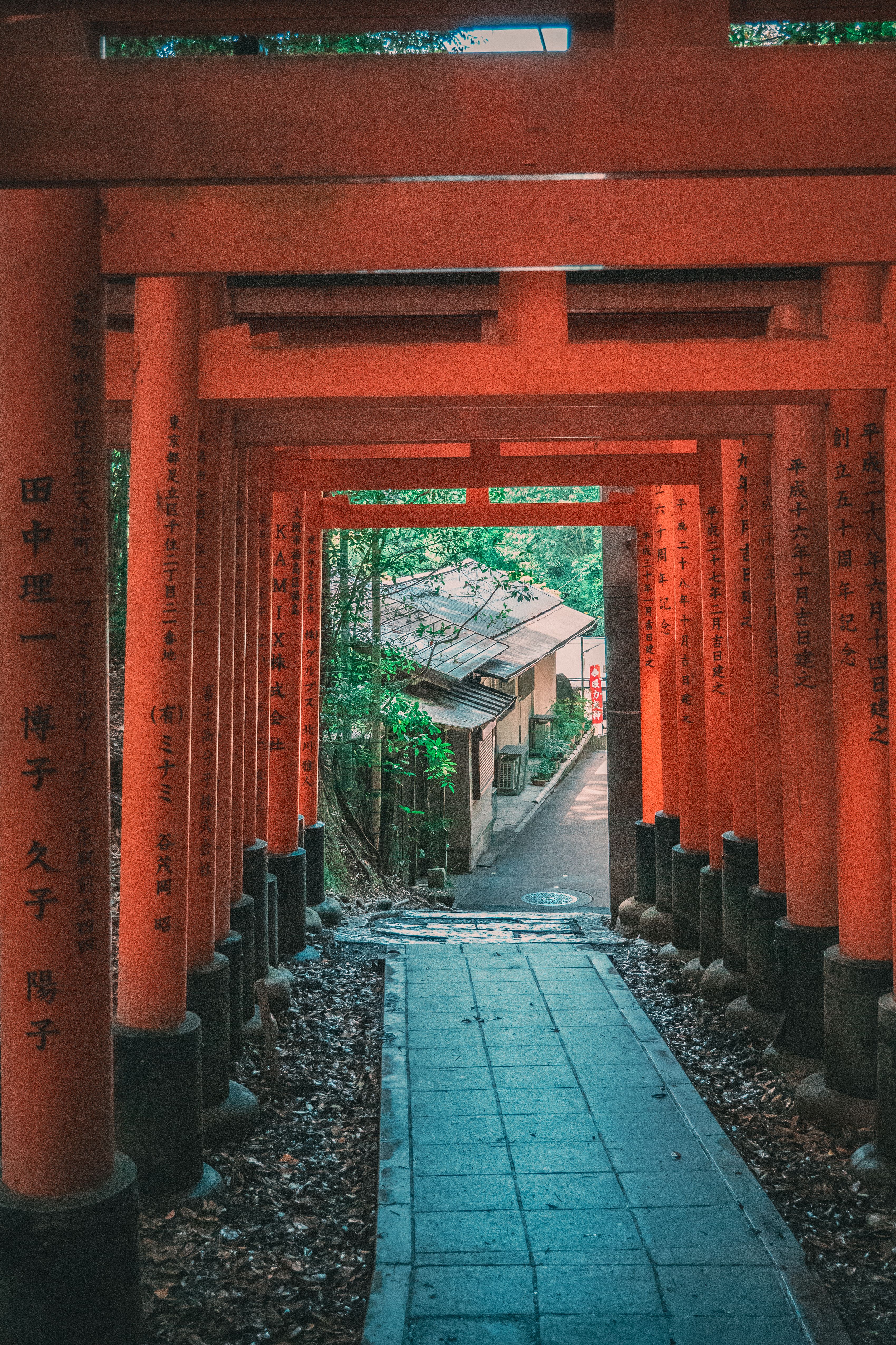 Colonnade around Sidewalk at Shinto Temple in Japan · Free Stock Photo