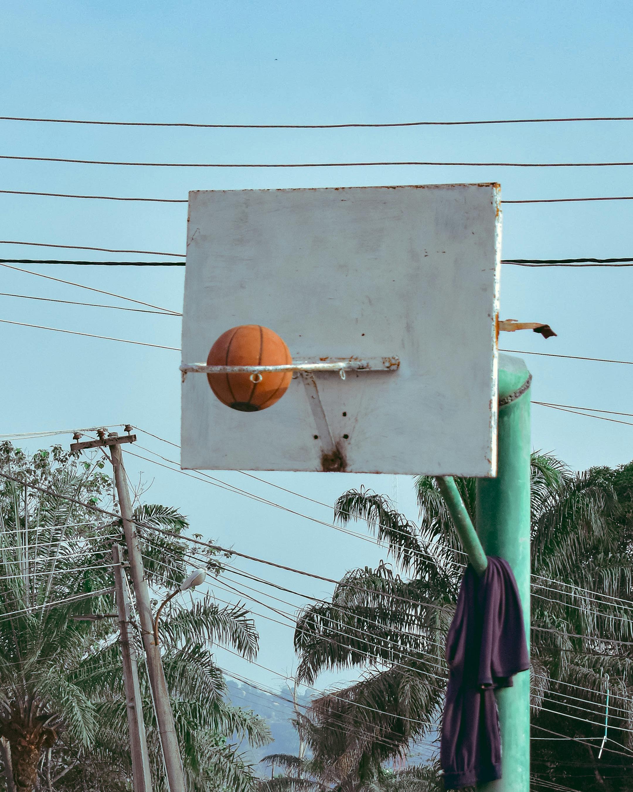 Basketball Hoop on Court · Free Stock Photo