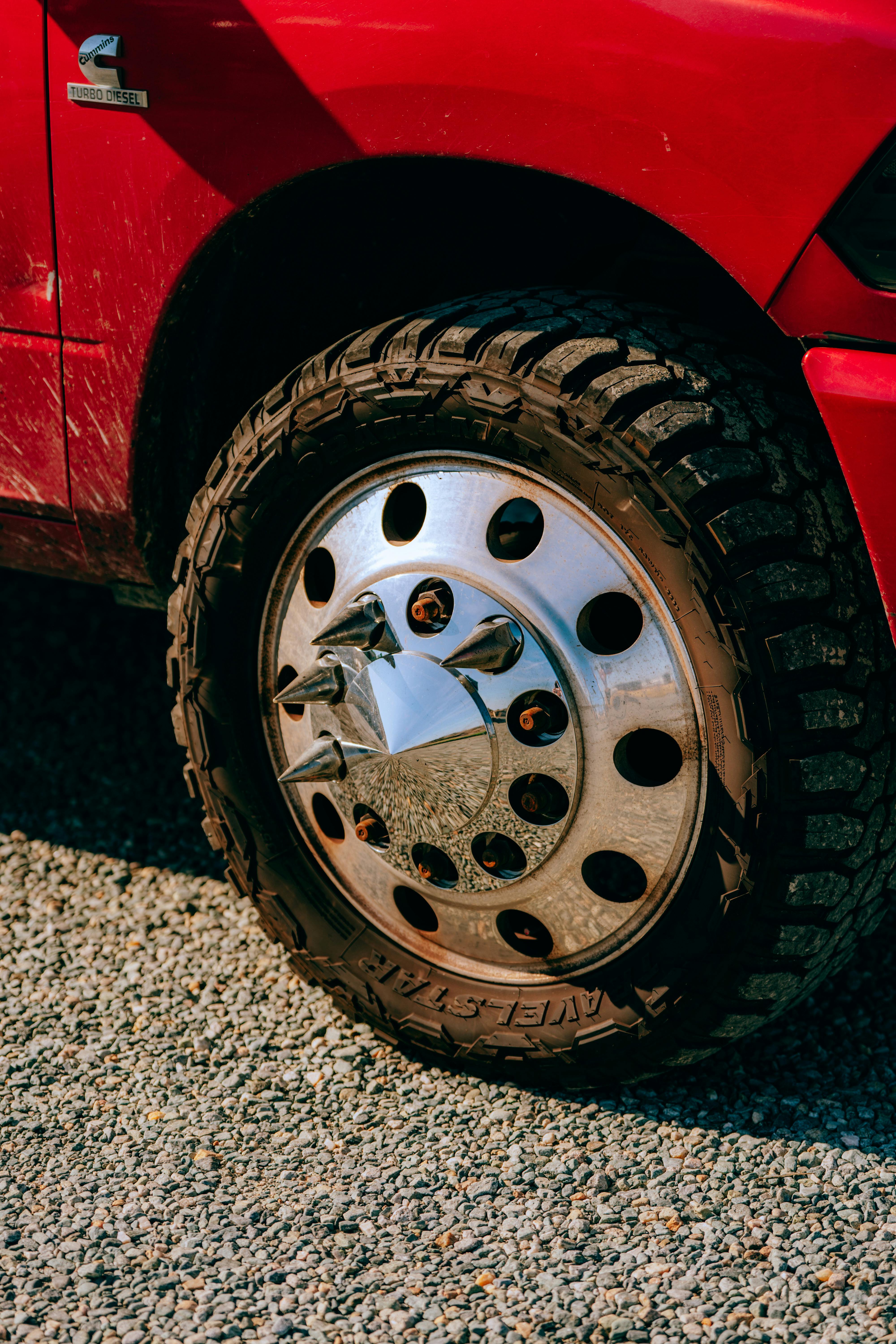 Car Wheel with Spikes · Free Stock Photo