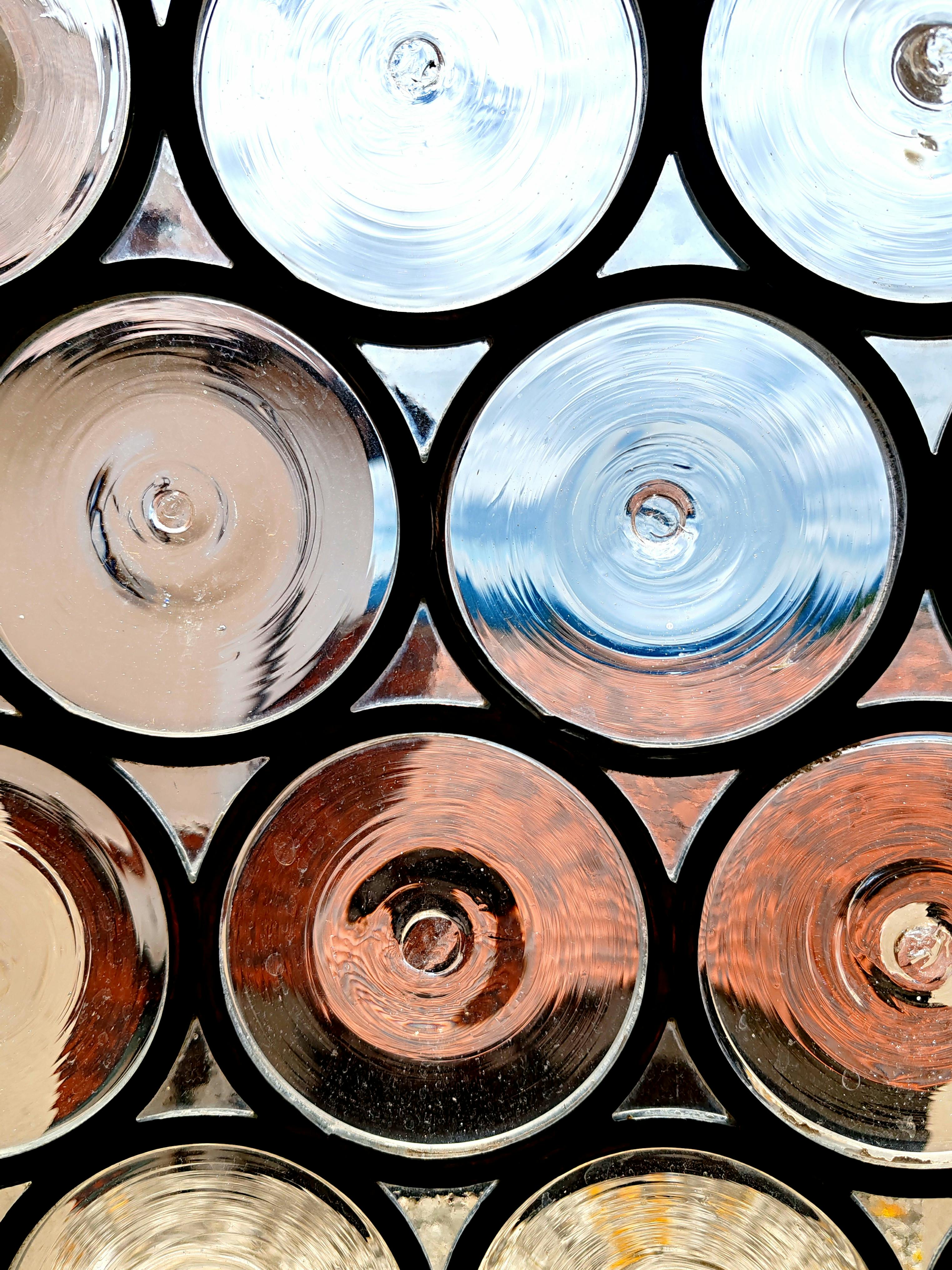 Glass Door with Circles · Free Stock Photo