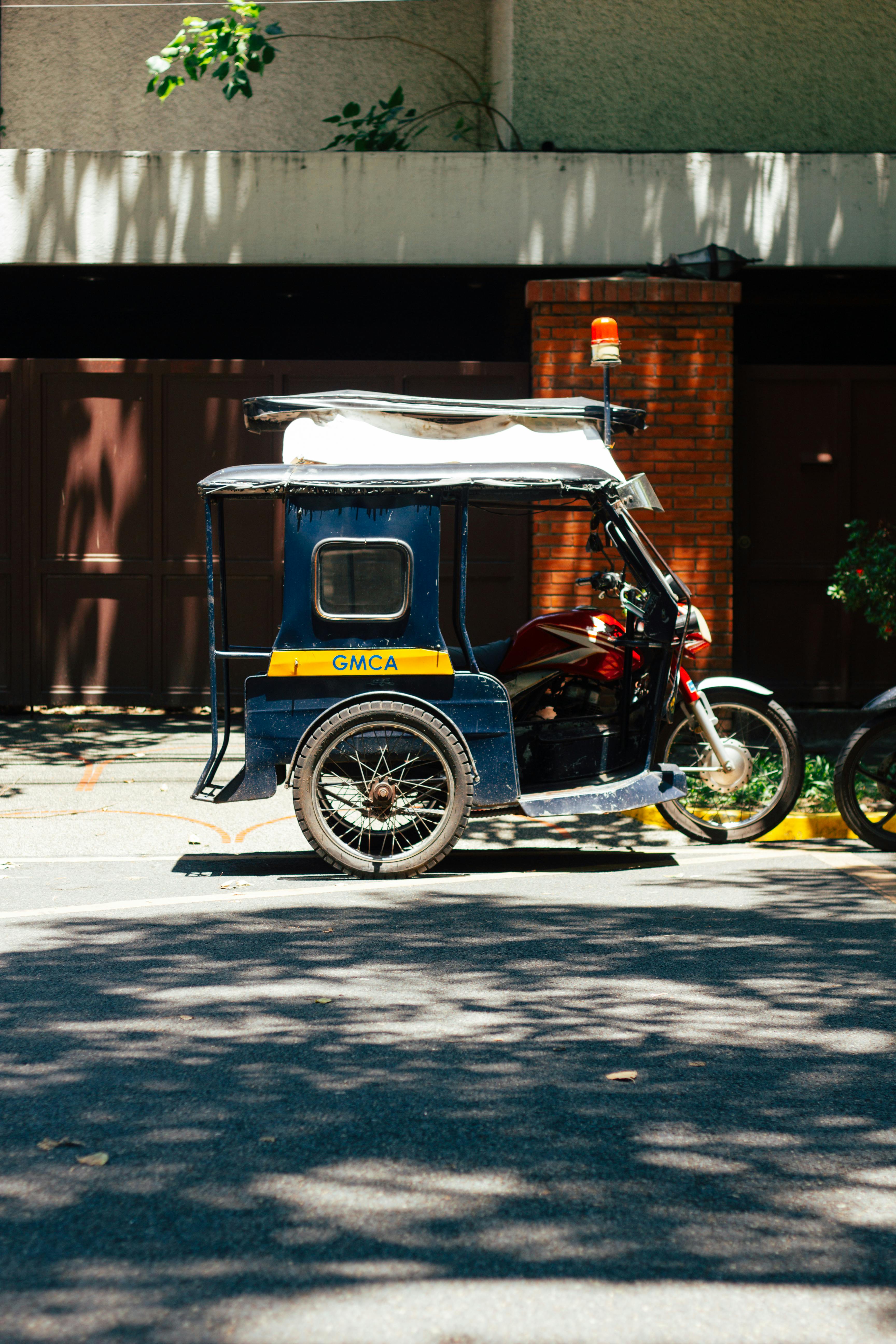 Auto Rickshaw Parked on the Street · Free Stock Photo