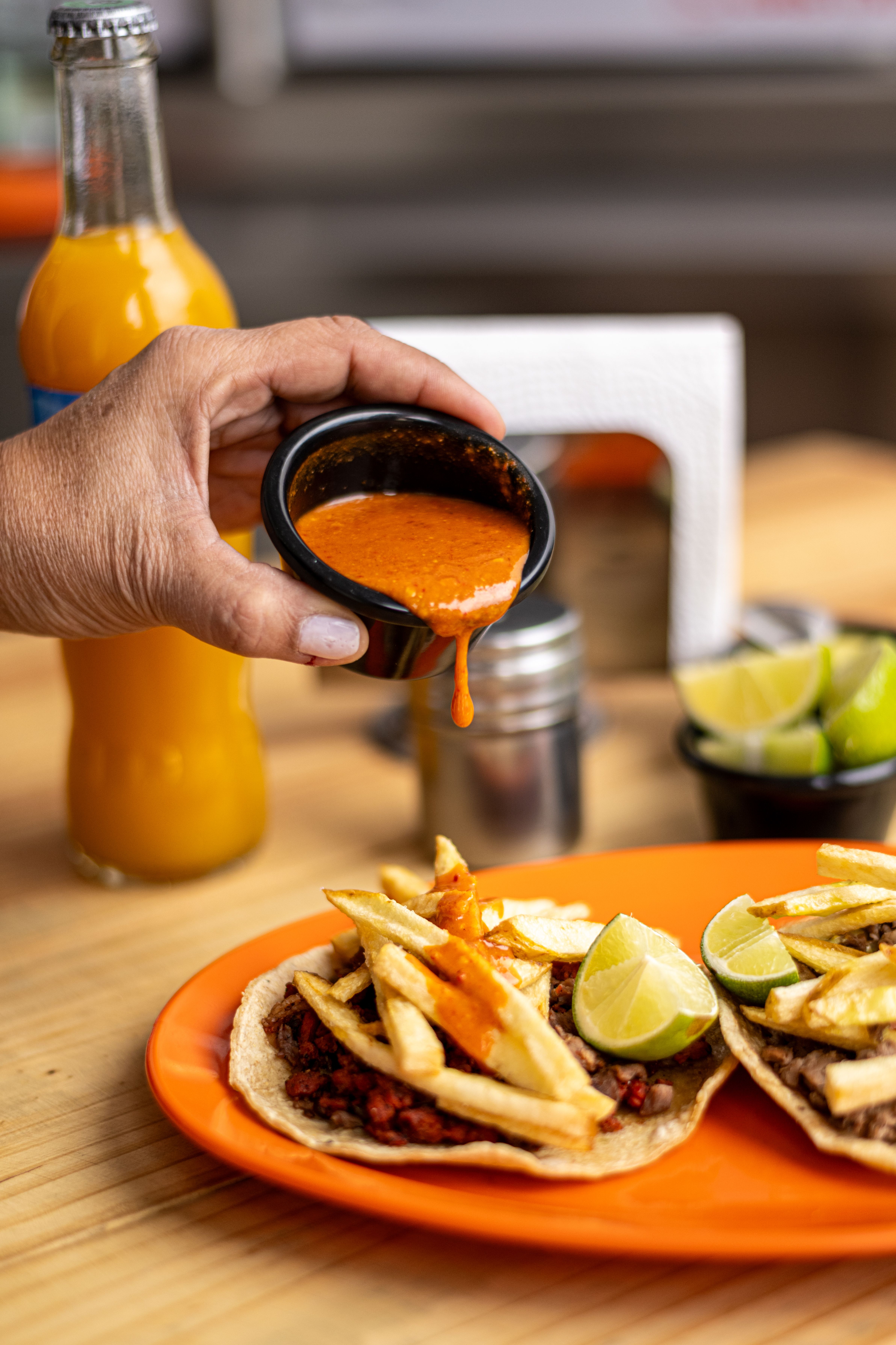 Pouring Salsa On A Taco Photos, Download The BEST Free Pouring Salsa On ...