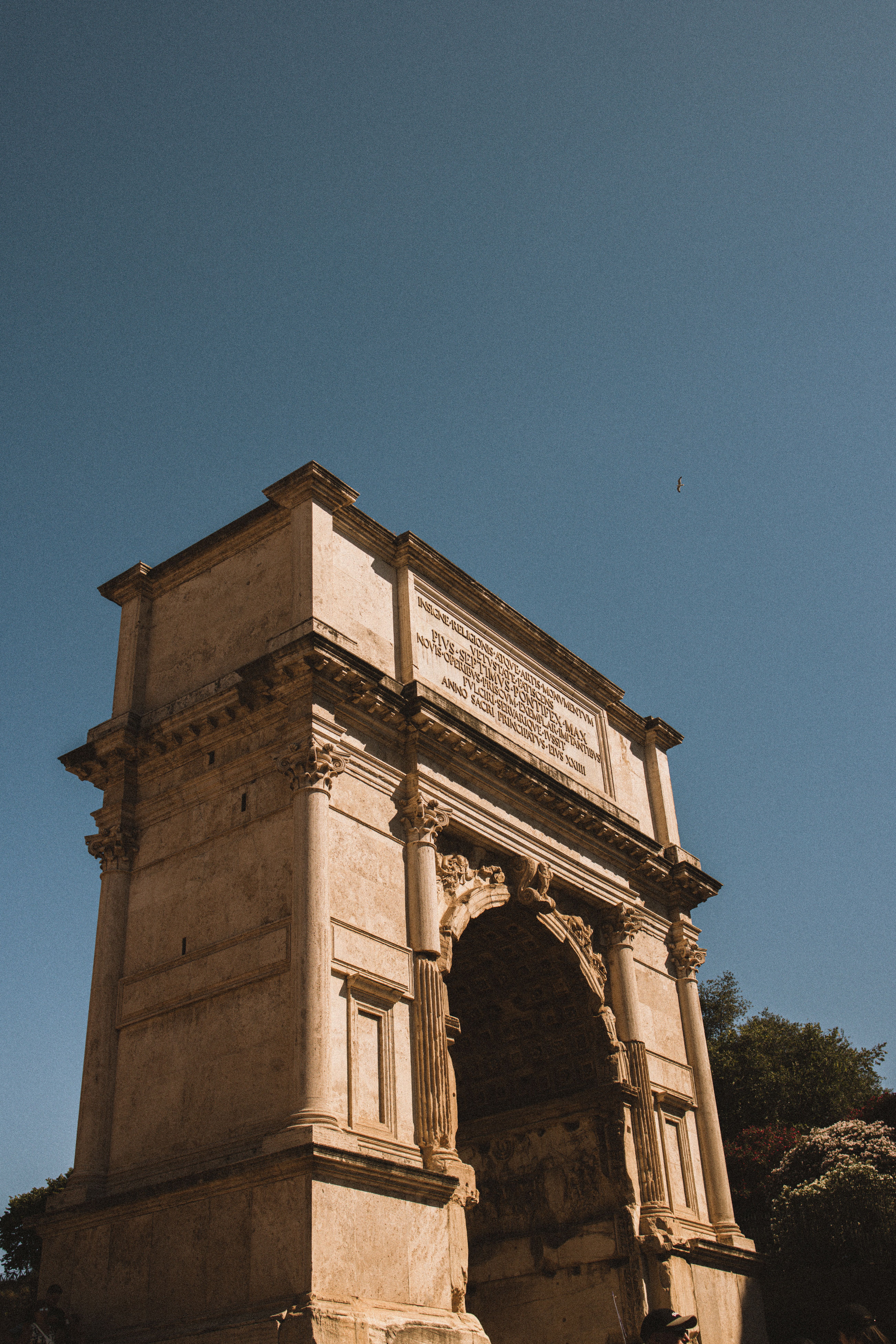 Low Angle Shot of the Arch of Titus in Rome, Italy · Free Stock Photo