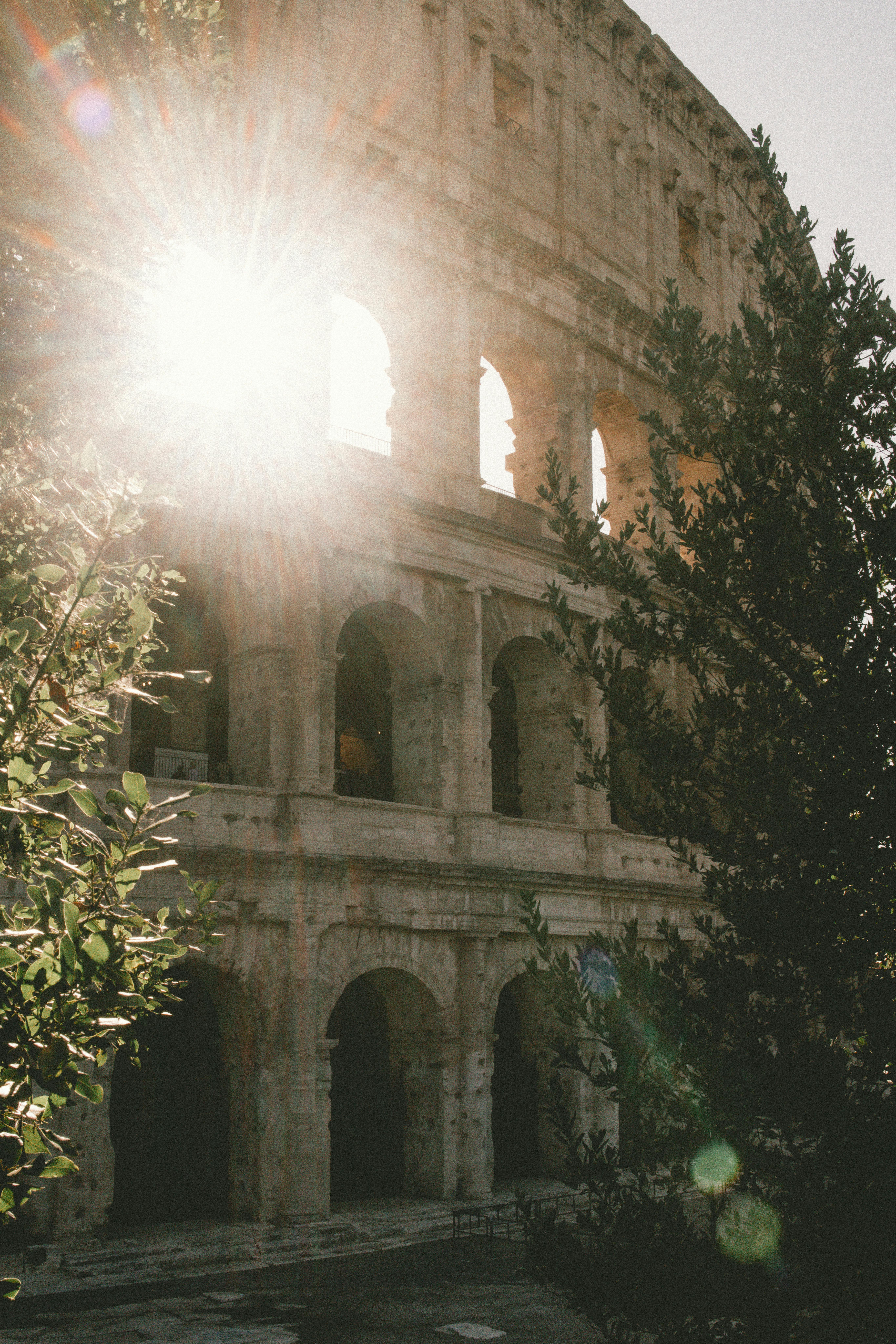 Sun Shining through the Colosseum, Rome, Italy · Free Stock Photo