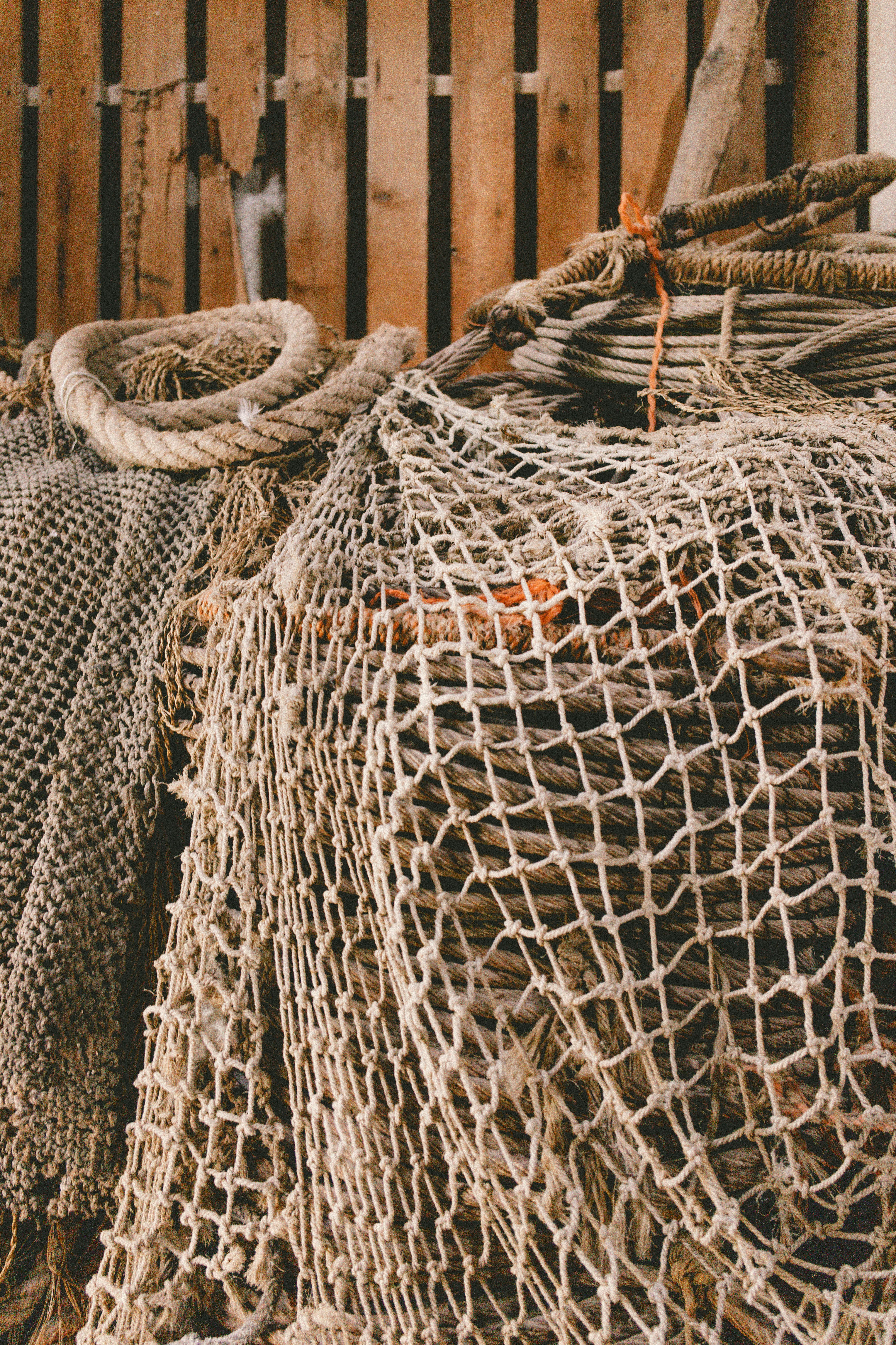 Fishnet and Sailing Ropes · Free Stock Photo