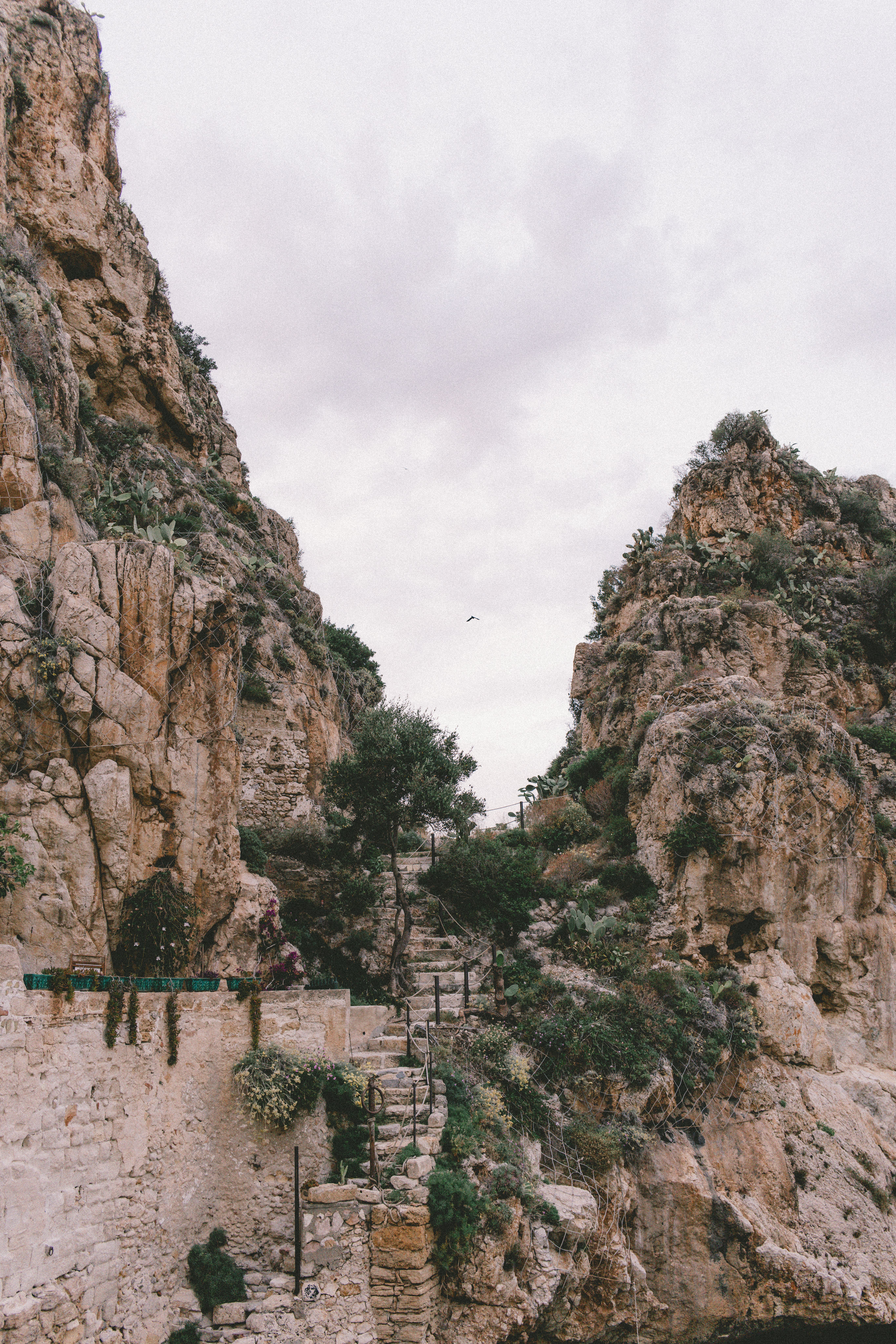 Stairs Between Cliffs at Tonnara di Scopello in Italy · Free Stock Photo