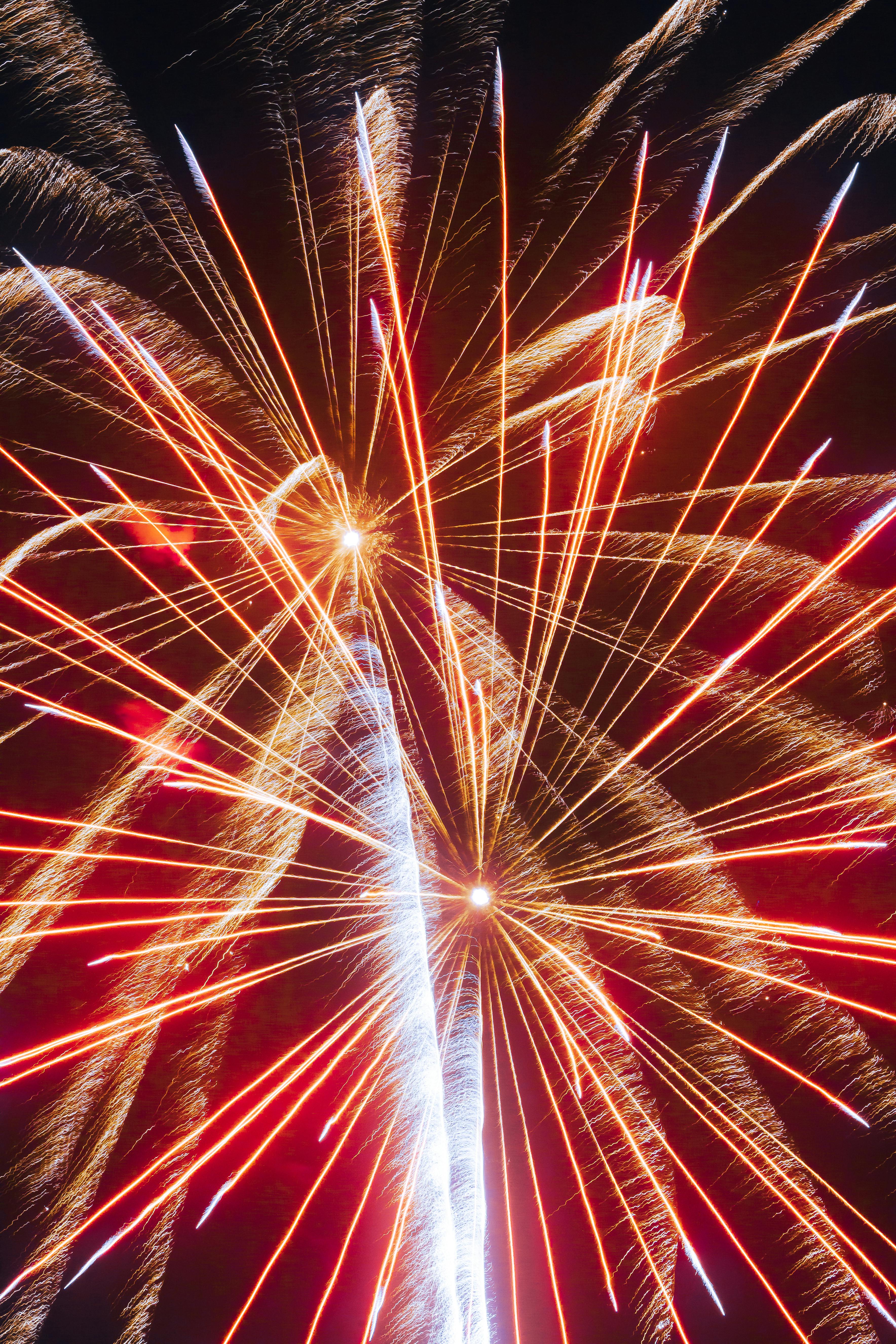 View of Red Fireworks · Free Stock Photo
