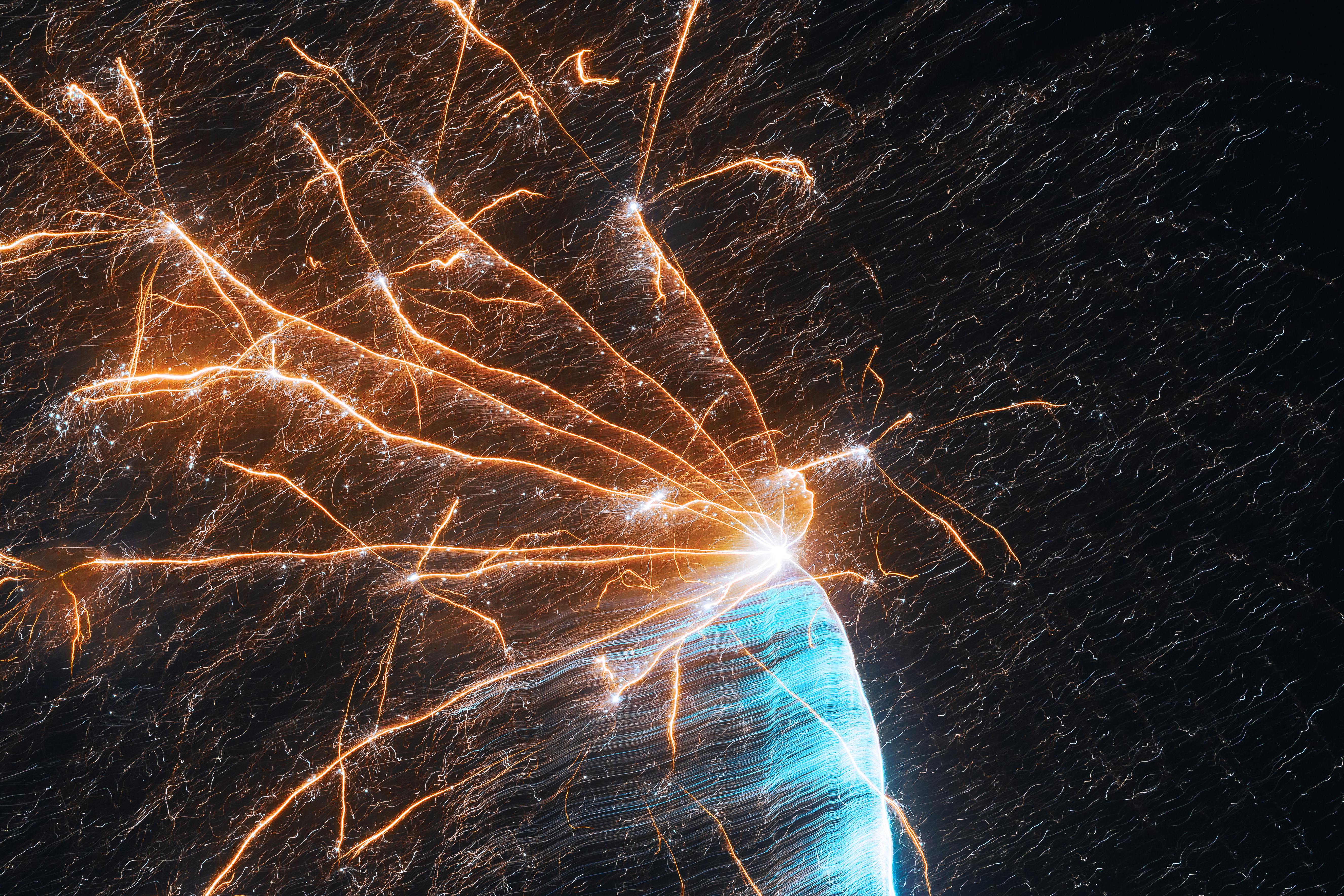 Photo of White and Brown Fireworks · Free Stock Photo