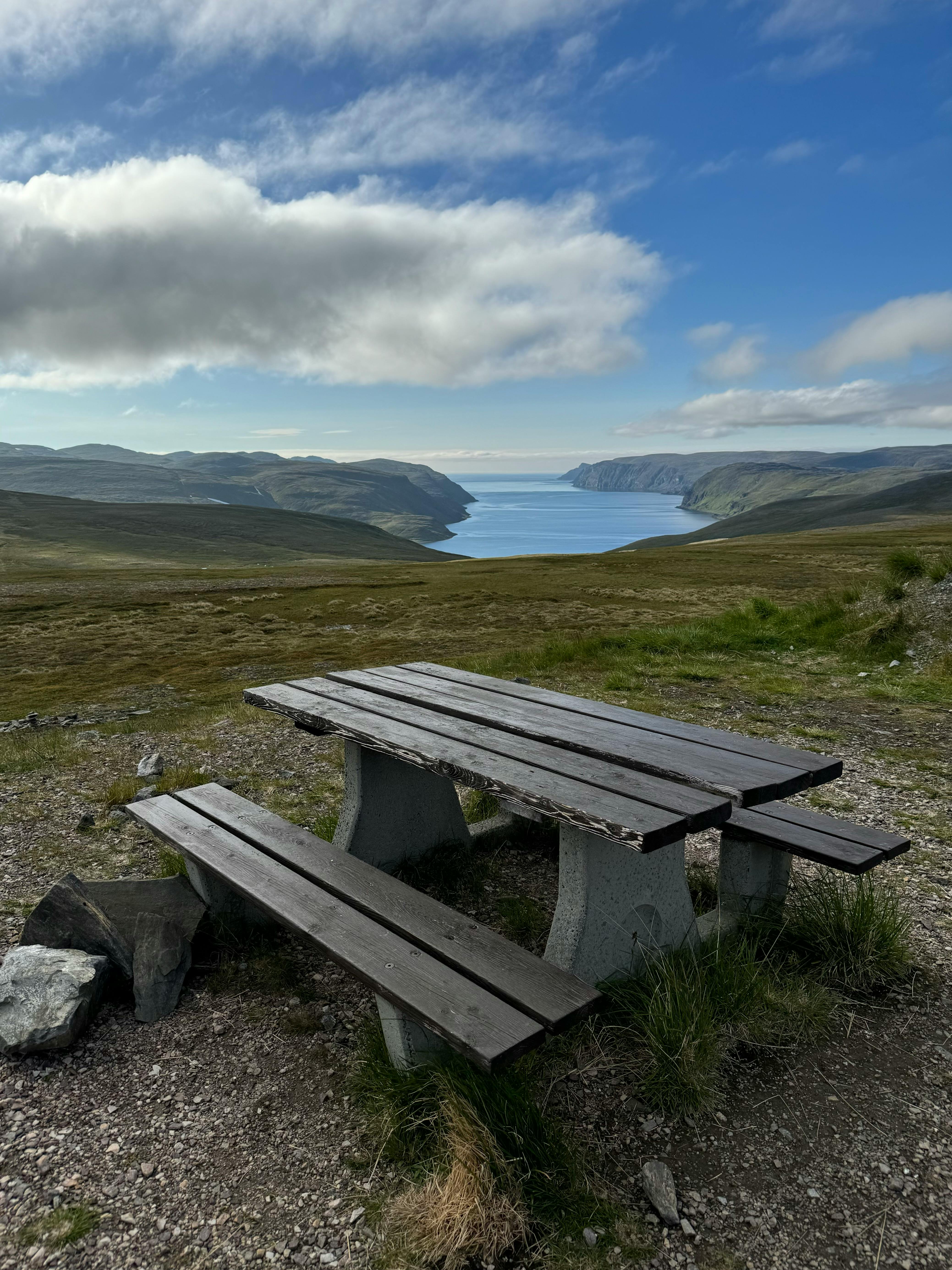 Table with Benches in Countryside · Free Stock Photo