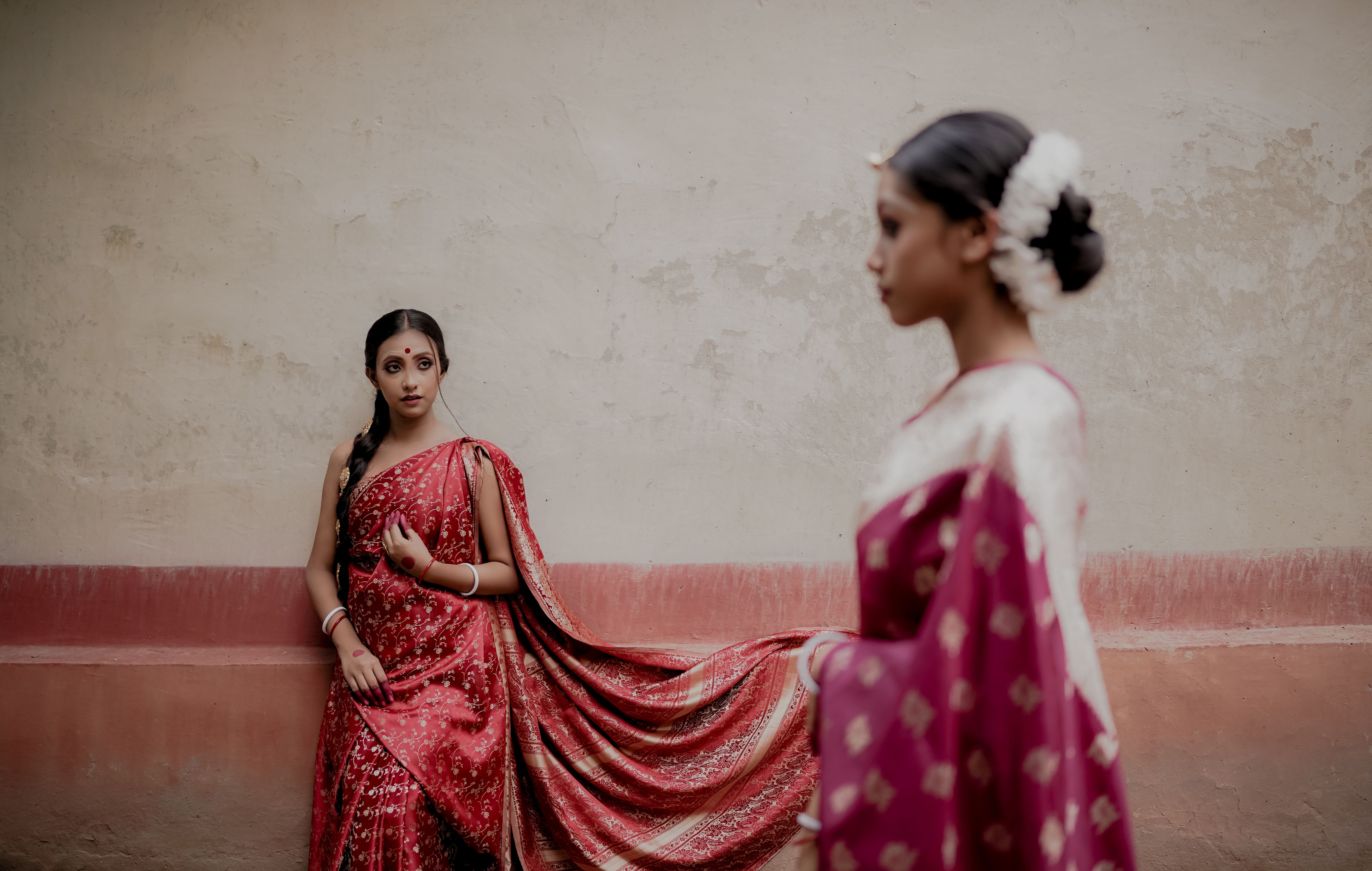 Young Women in Traditional Sari Dresses · Free Stock Photo