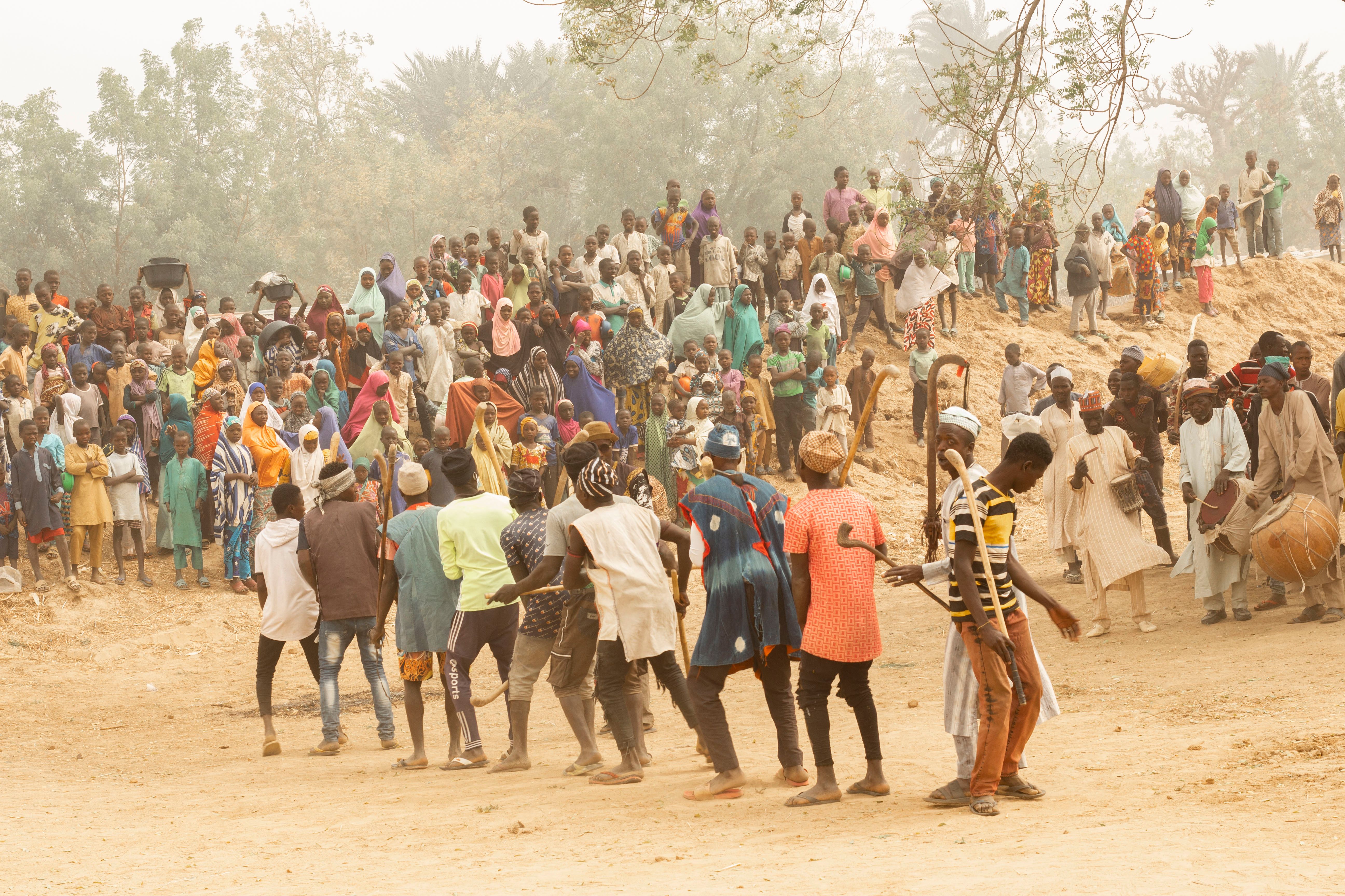 View of a Crowd Gathered at a Tribal Ceremony · Free Stock Photo