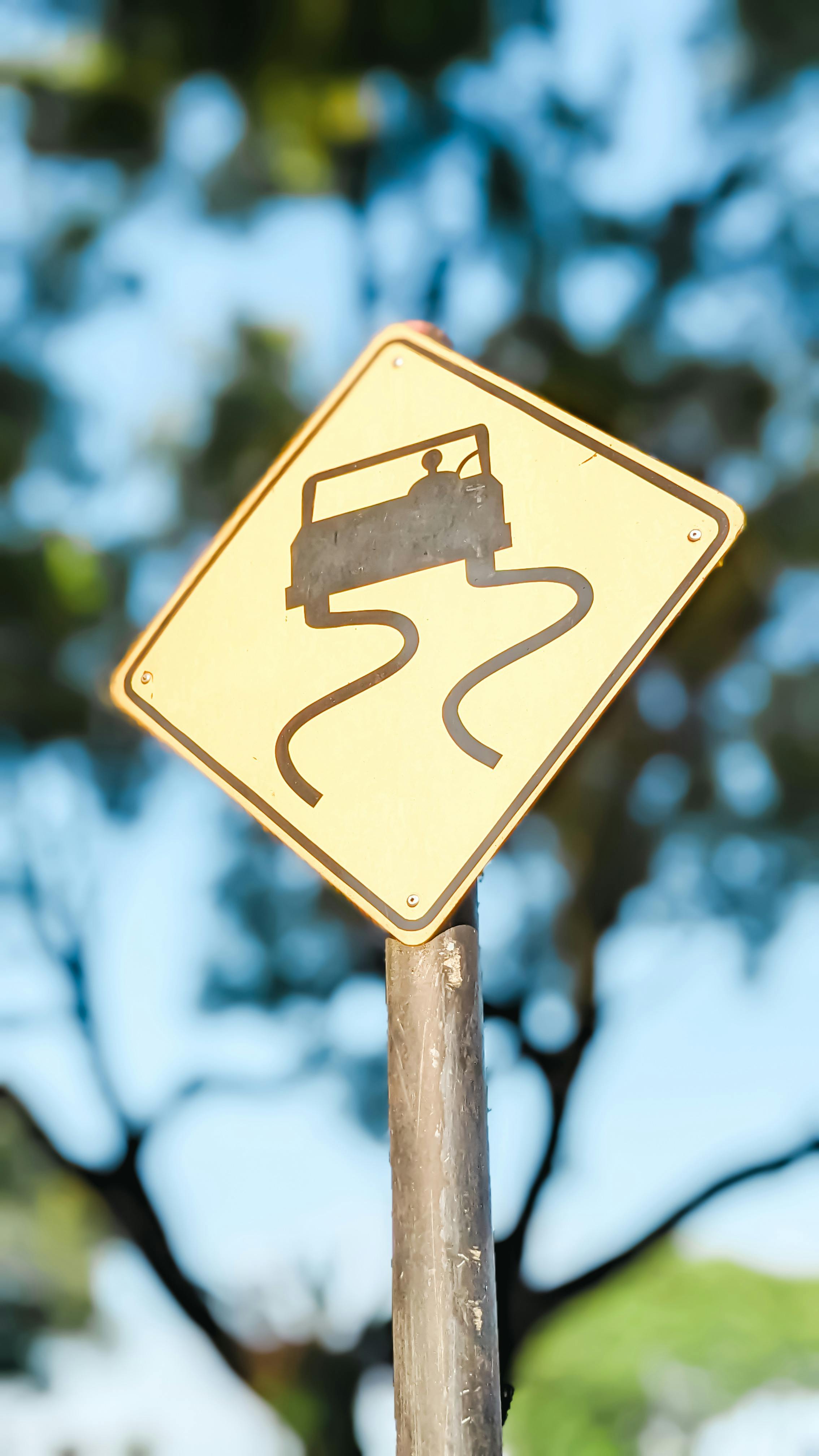 Slippery Road Sign · Free Stock Photo