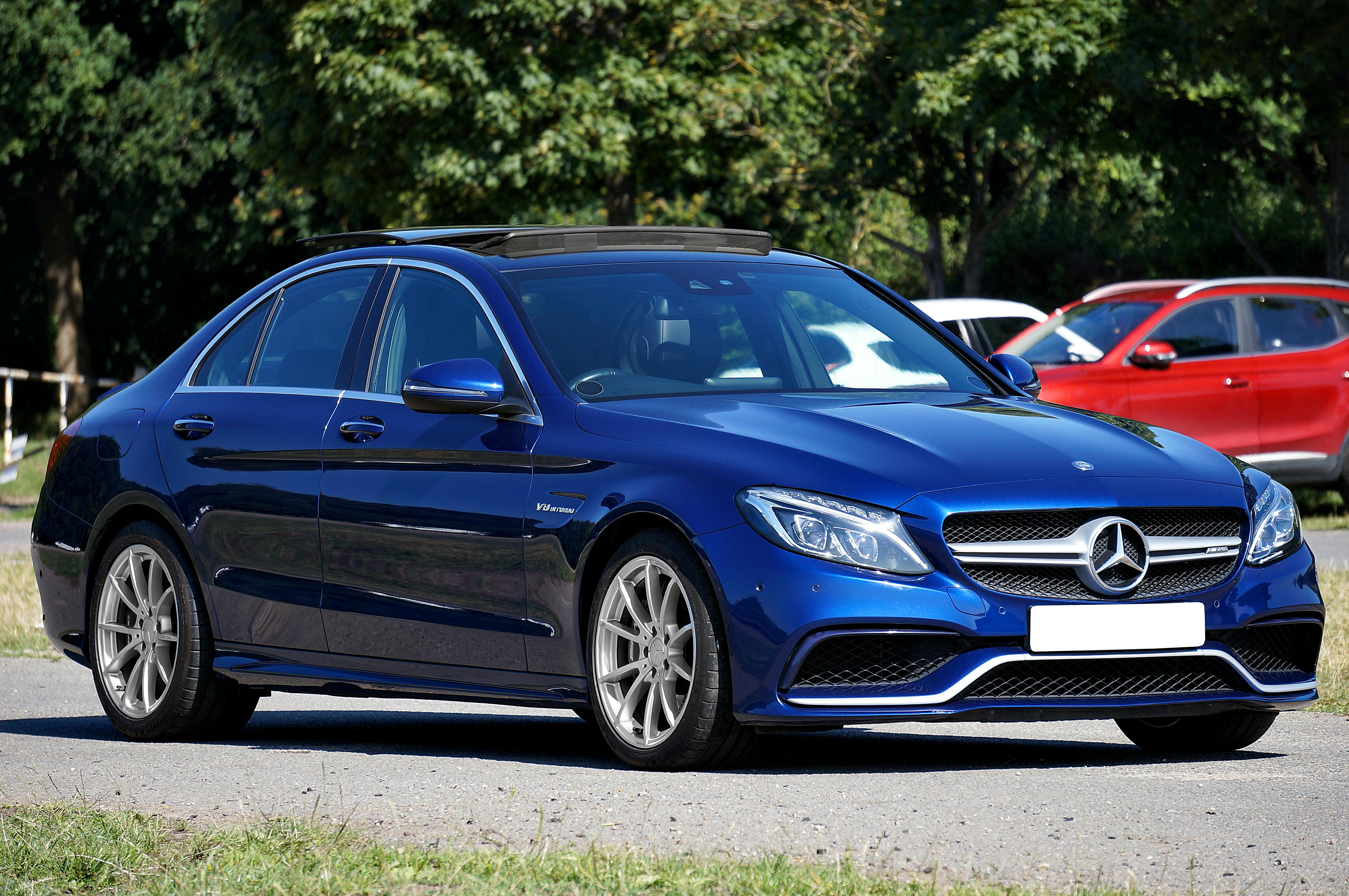 Photography of a Blue Mercedes-benz 5-door Hatchback · Free Stock Photo