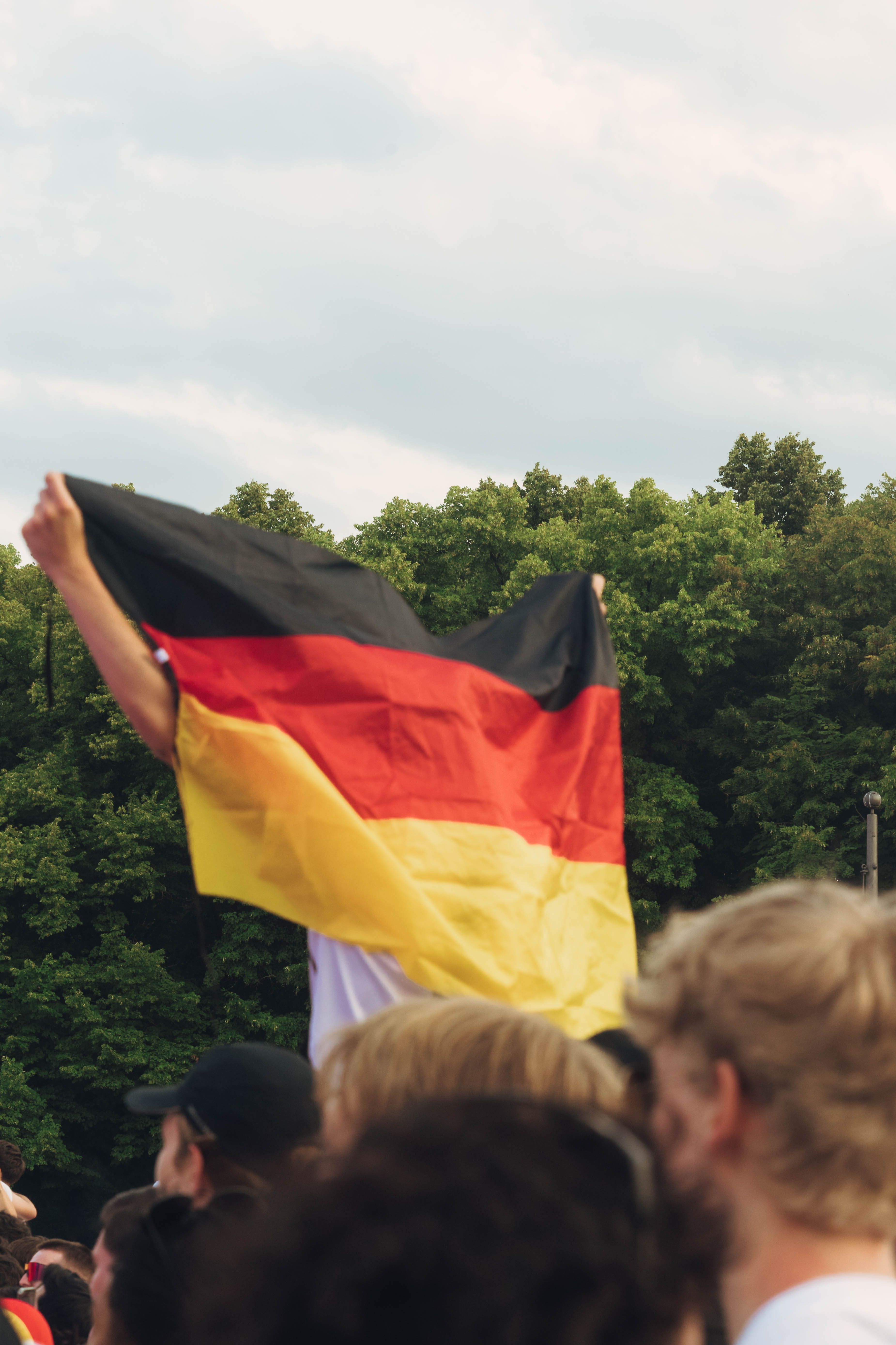 Person Holding a German Flag · Free Stock Photo